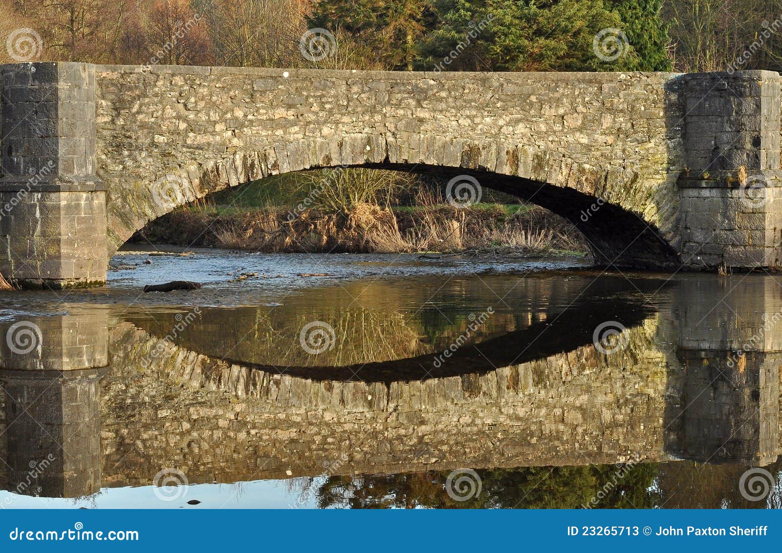 Bridge reflection stock image. Image of arch, tranquil - 23265713