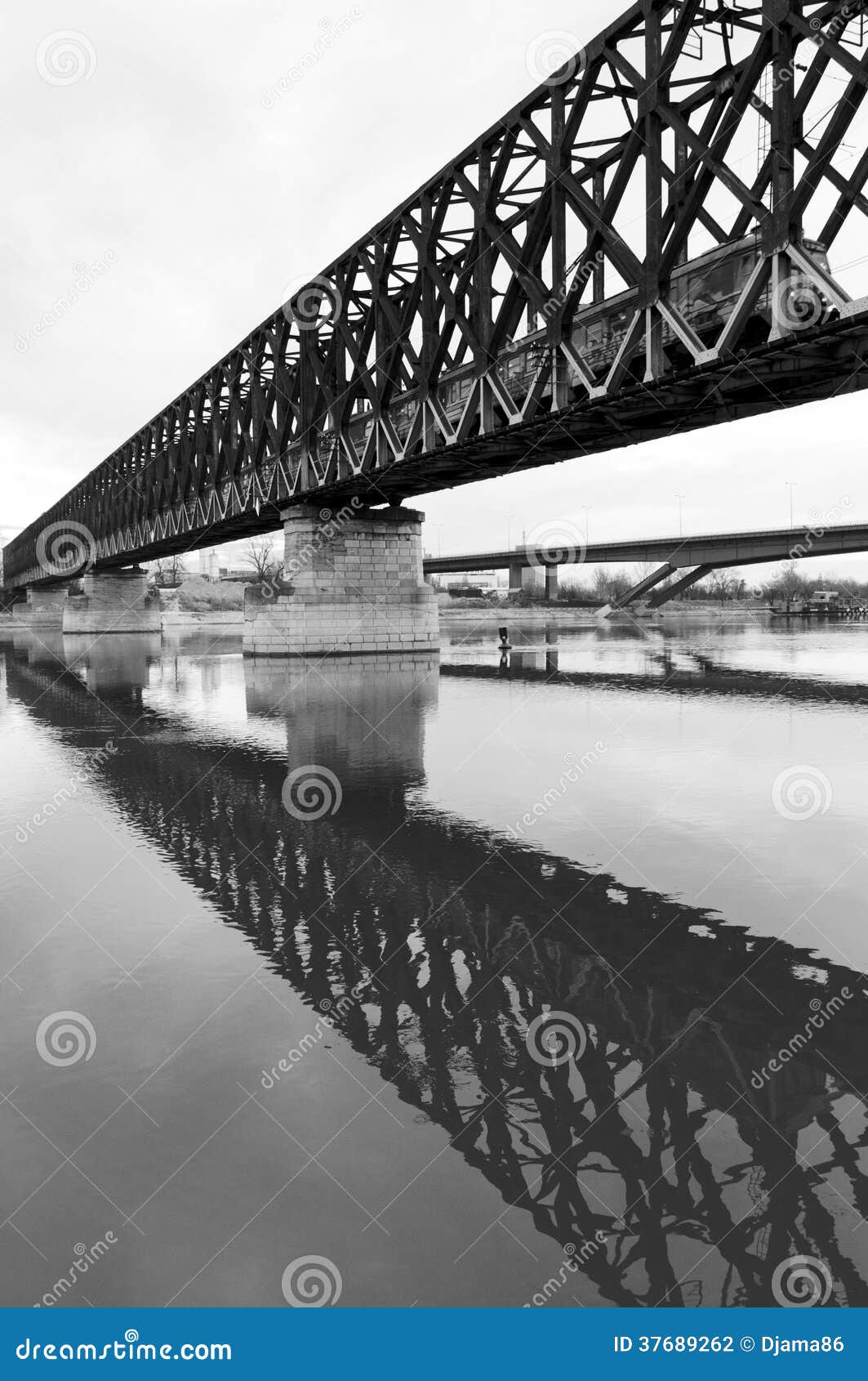 Bridge reflection stock photo. Image of train, transport - 37689262