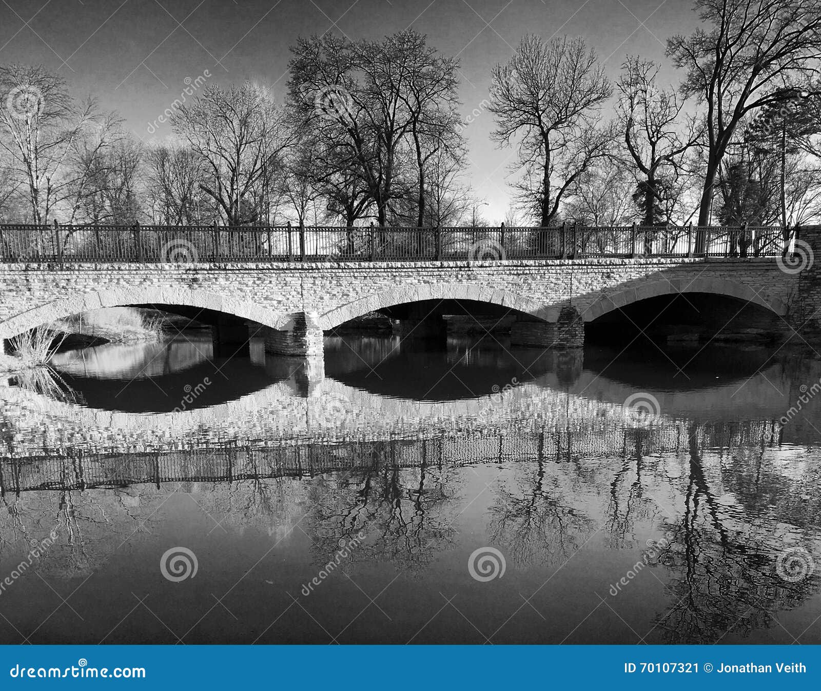 Bridge Reflection stock image. Image of white, water - 70107321