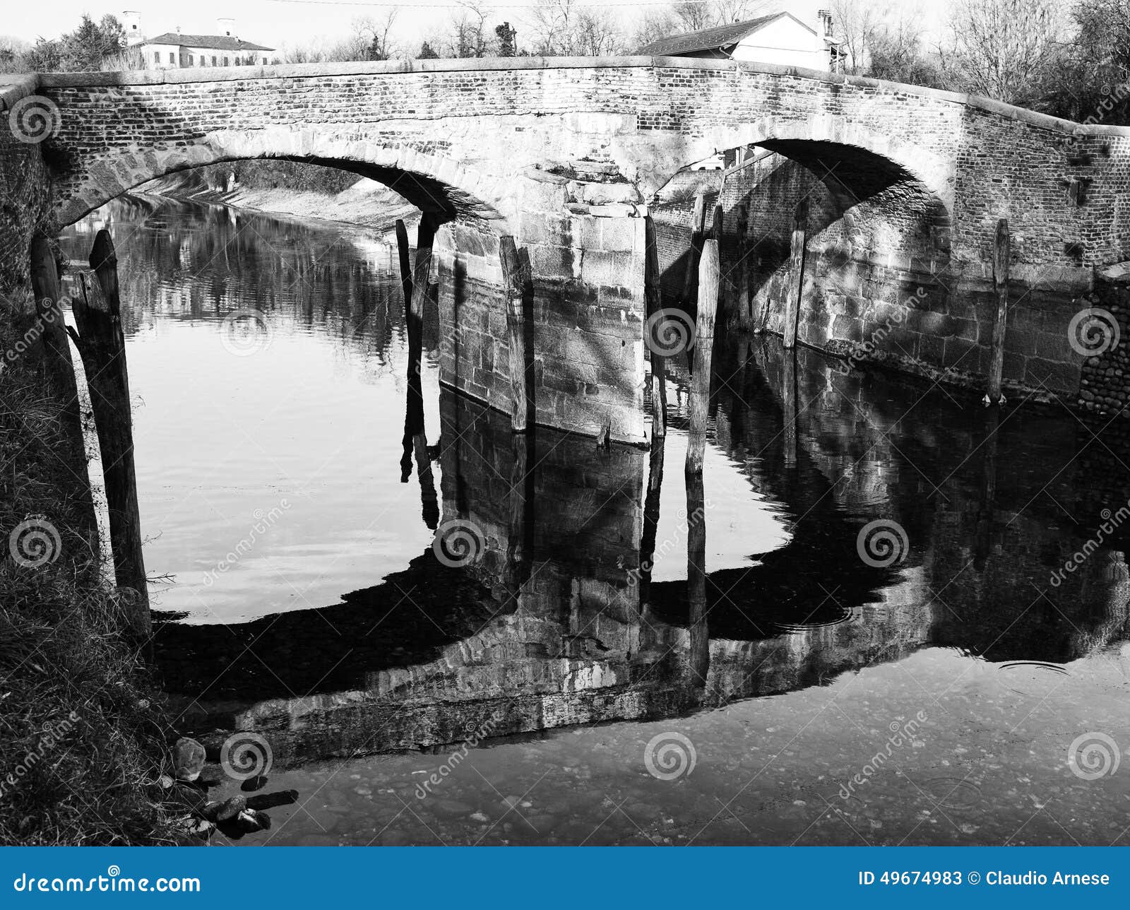 Bridge reflection on water stock image. Image of asia - 49674983