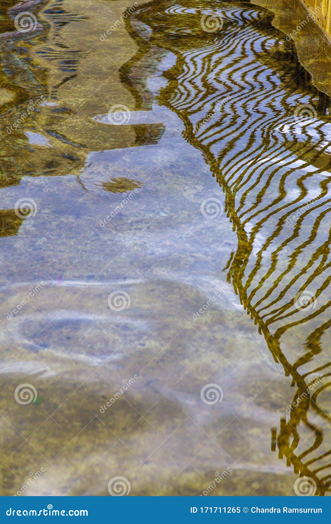 Bridge reflection in water stock image. Image of refraction - 171711265