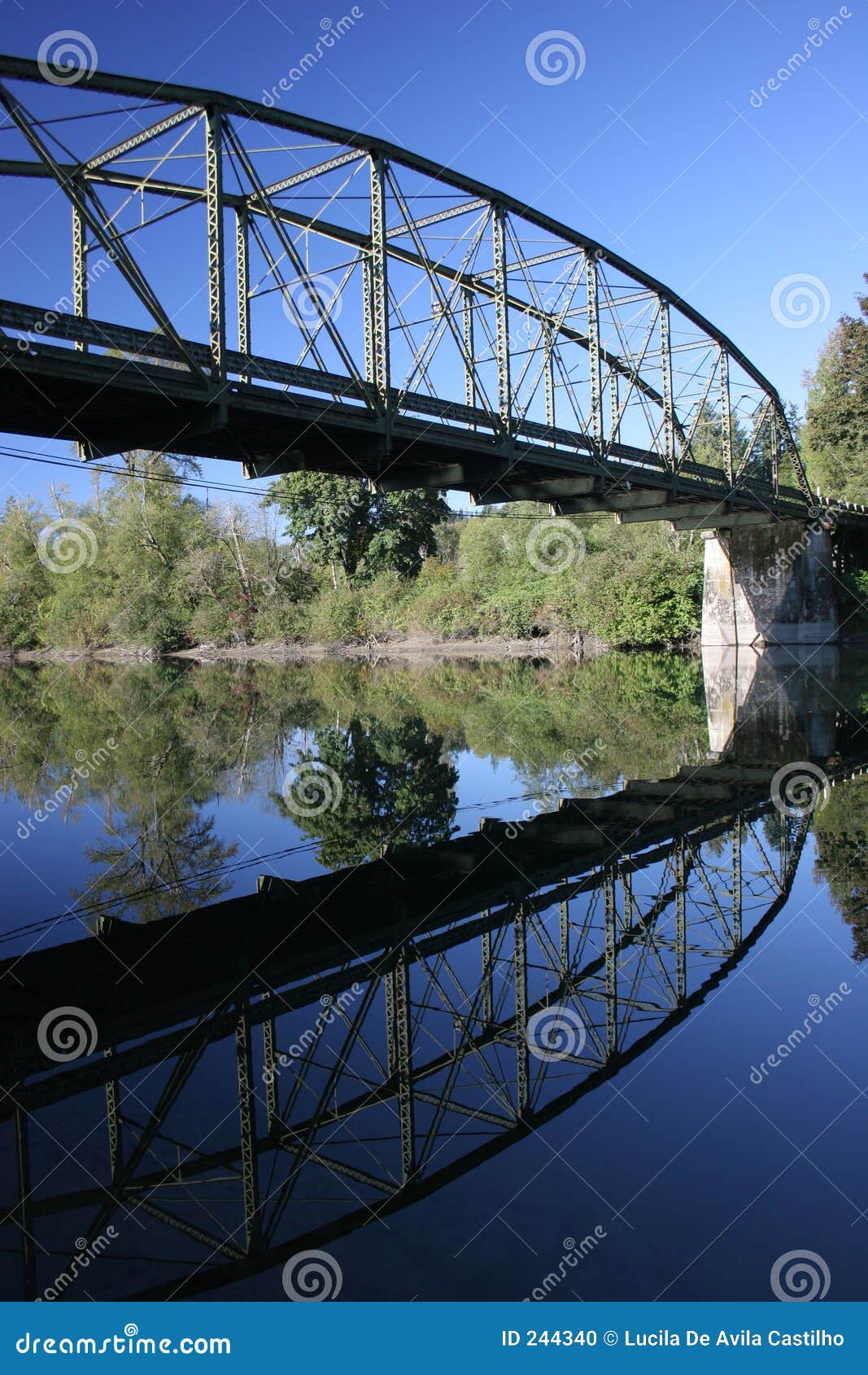 Bridge Reflexion stock photo. Image of tranquil, transportation - 244340