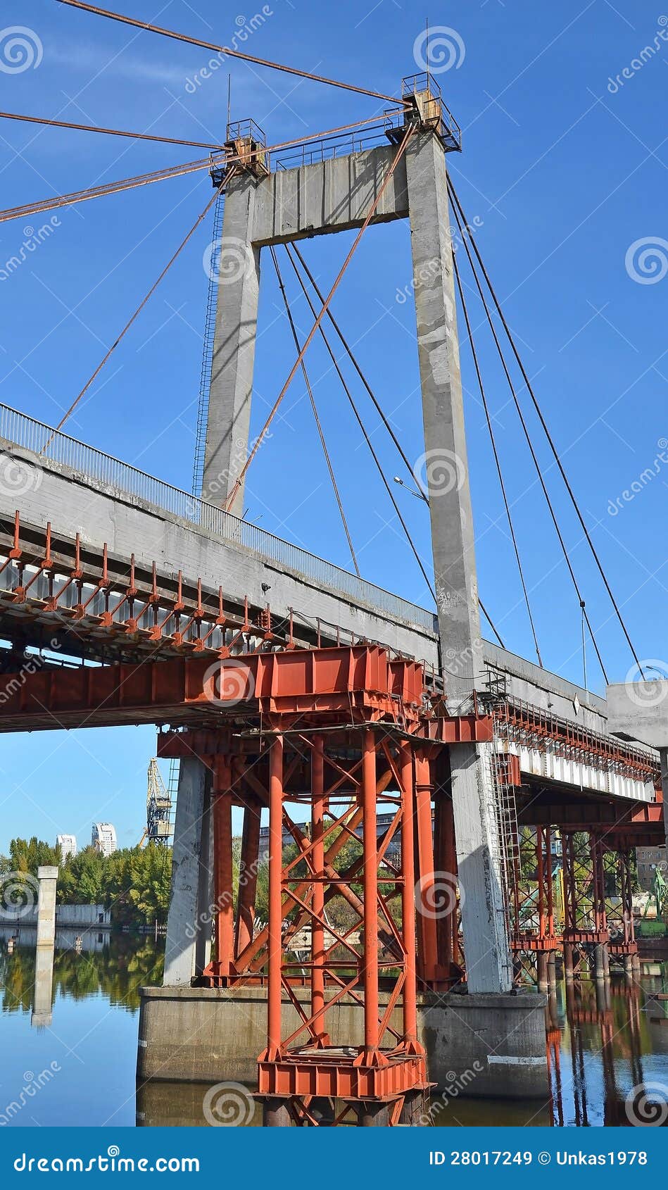 Bridge Repair and Construction Site Stock Image - Image of industry ...