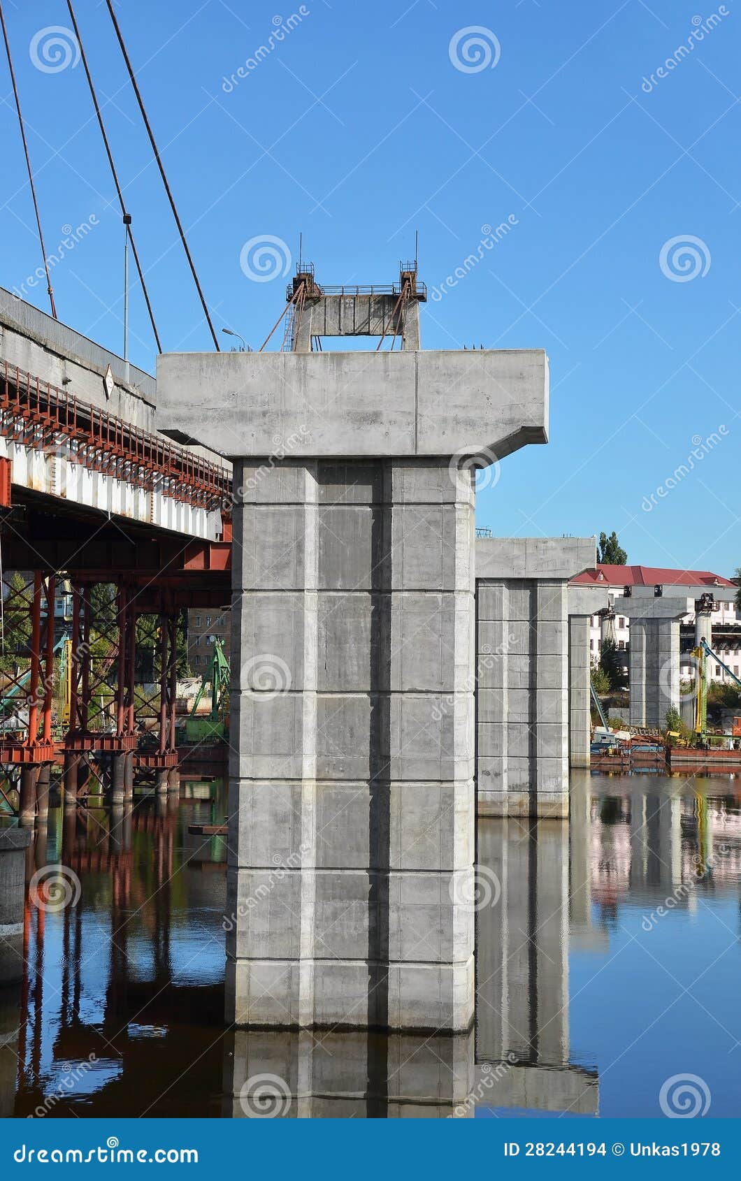 Bridge Repair and Construction Site Stock Photo - Image of build ...