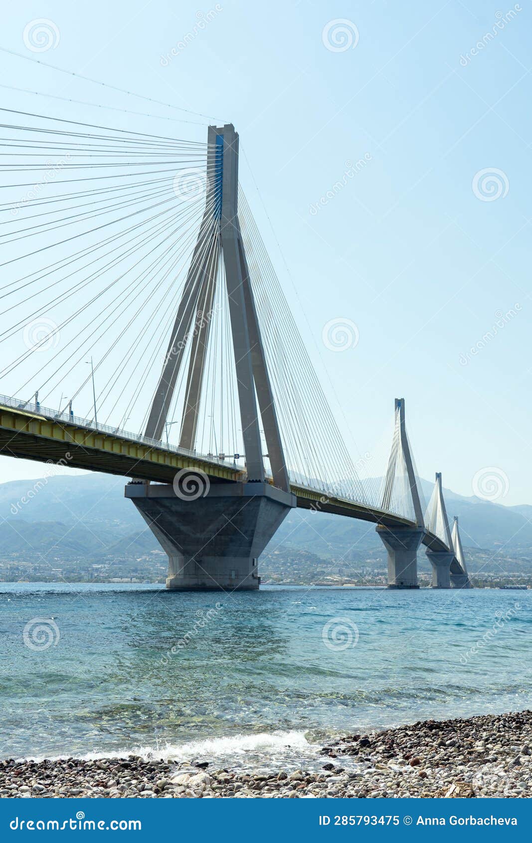 Bridge of Rio-Antirio in Patra Stock Image - Image of engineering ...