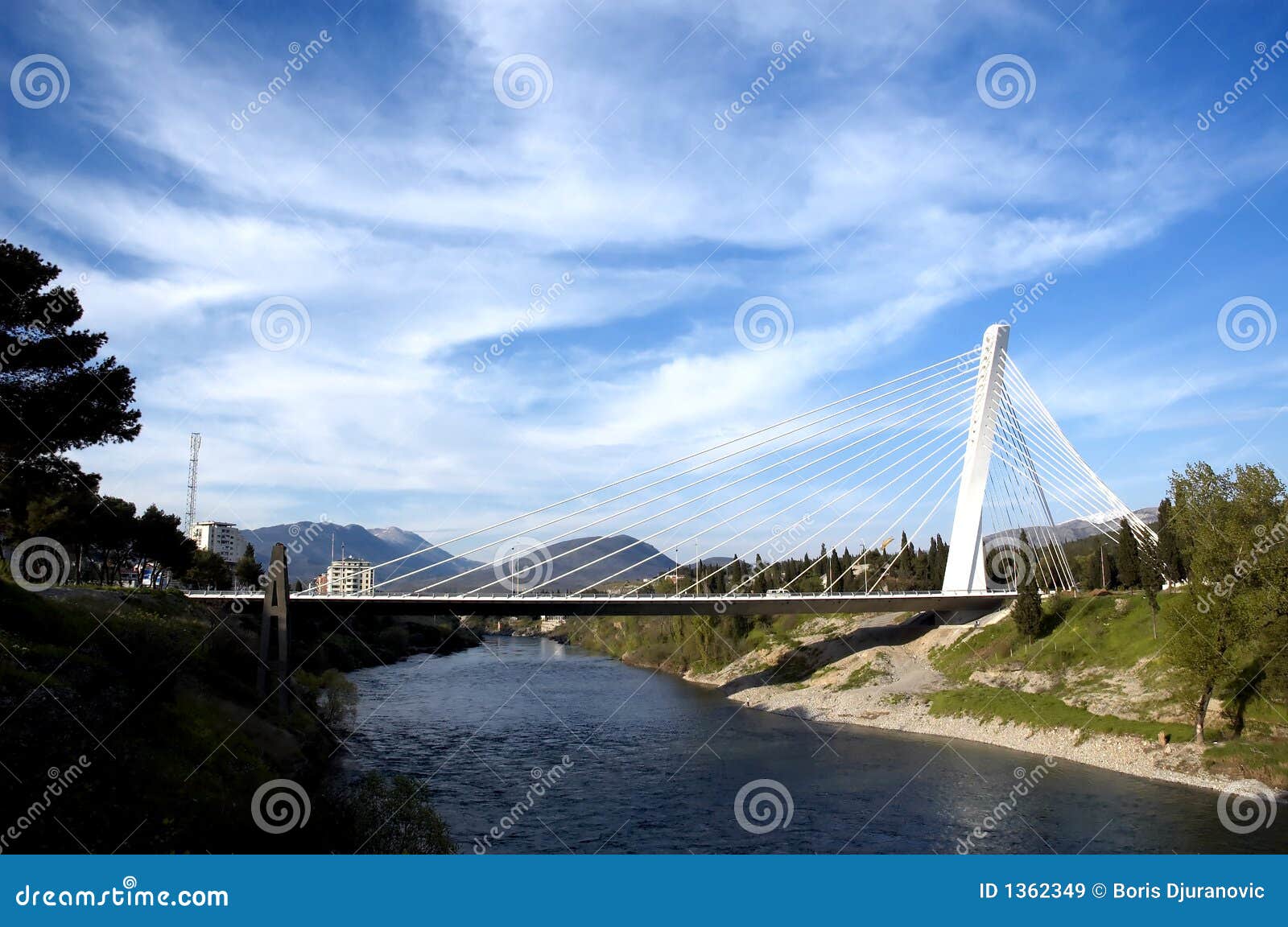 Bridge and river stock image. Image of railing, design - 1362349
