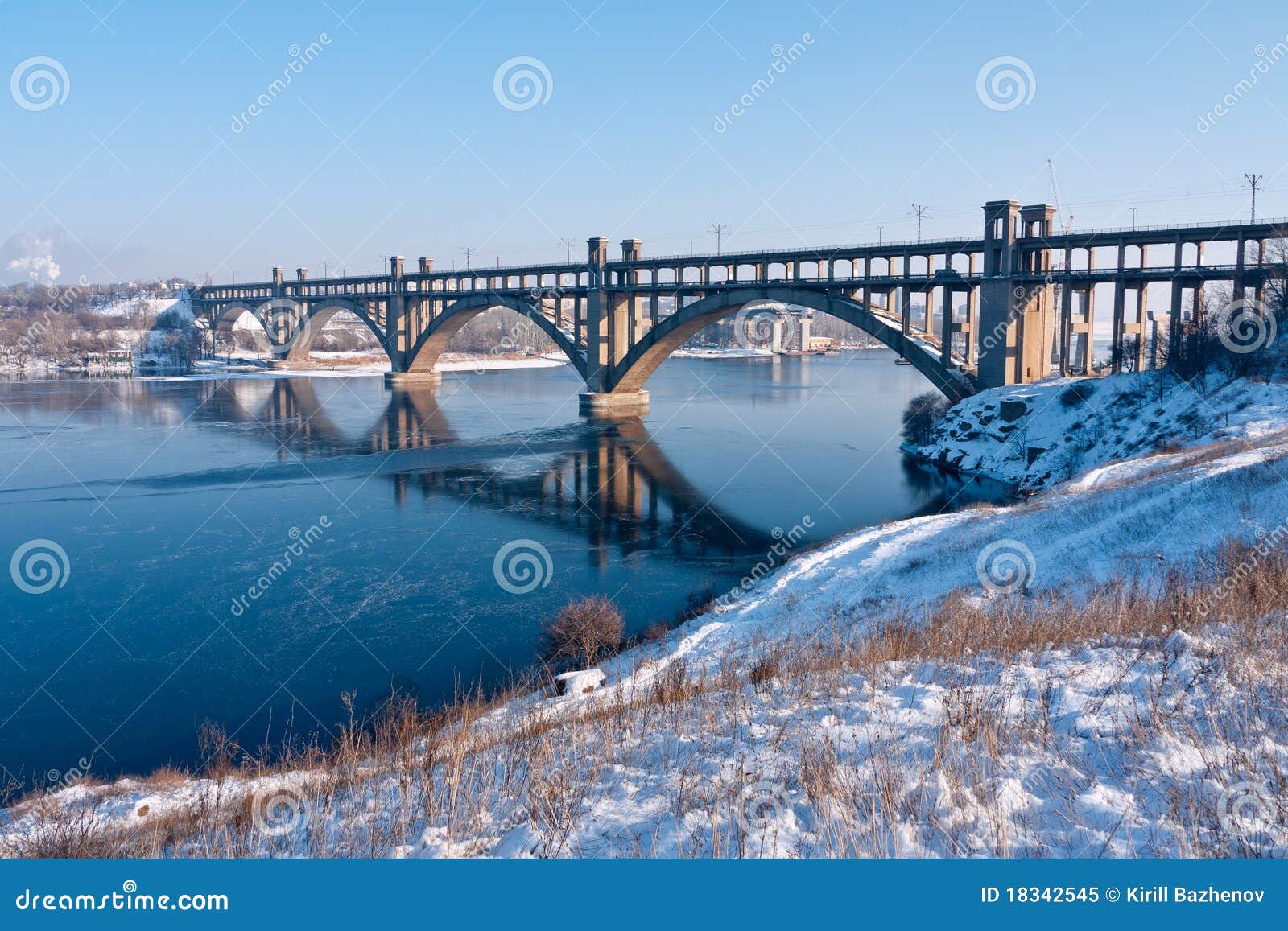 Bridge on the river stock image. Image of landscape, water - 18342545
