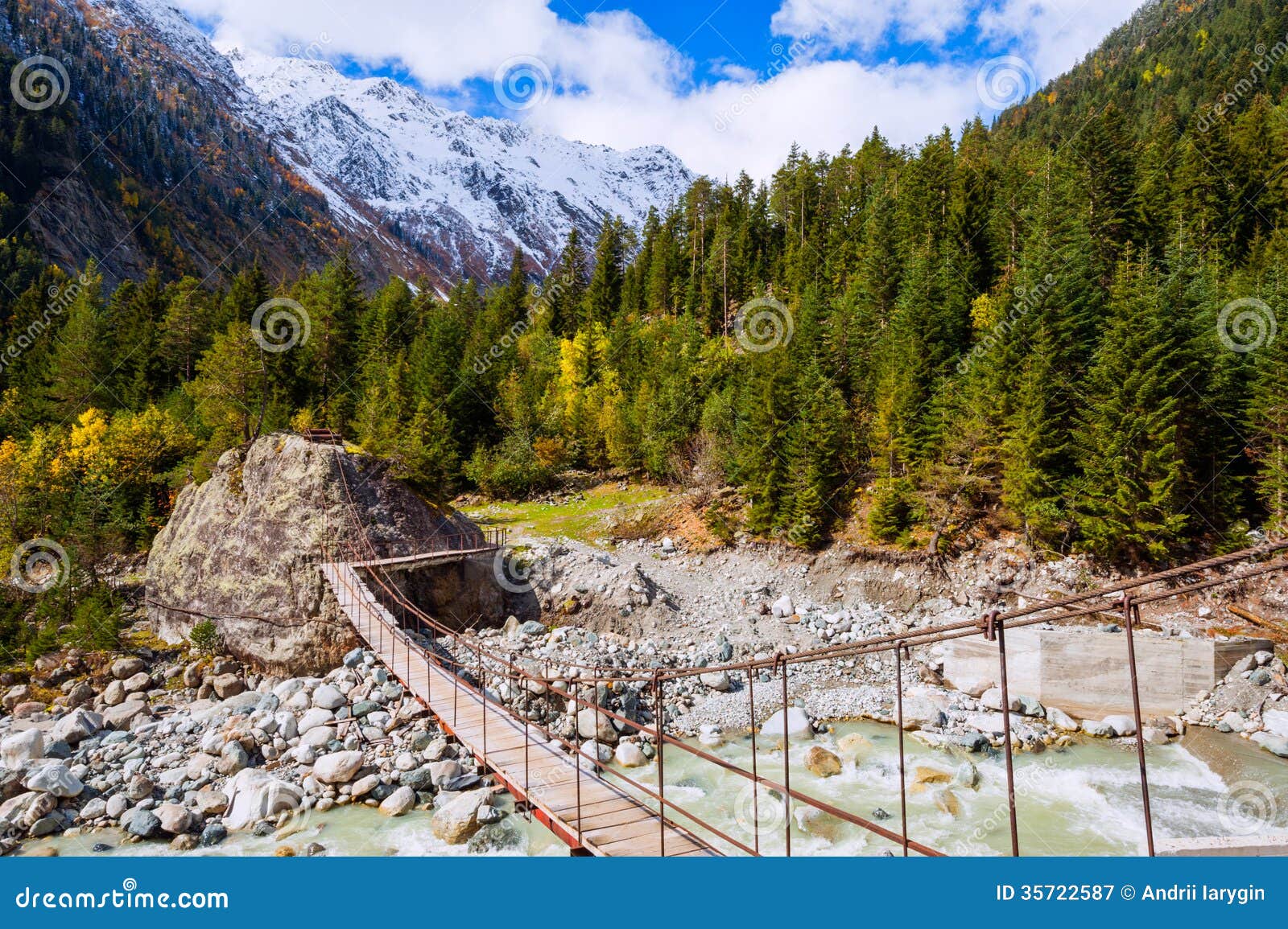 Bridge on the River stock image. Image of bridge, blue - 35722587
