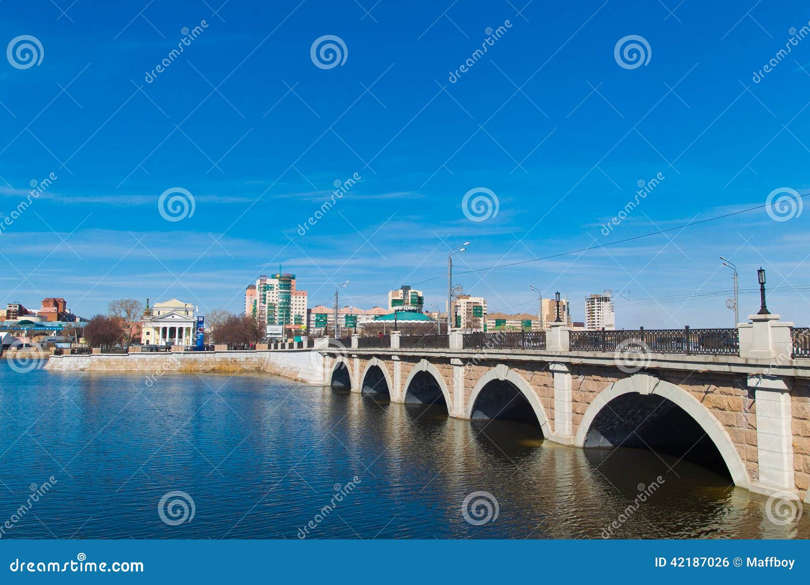 Bridge through the river editorial photo. Image of water - 42187026