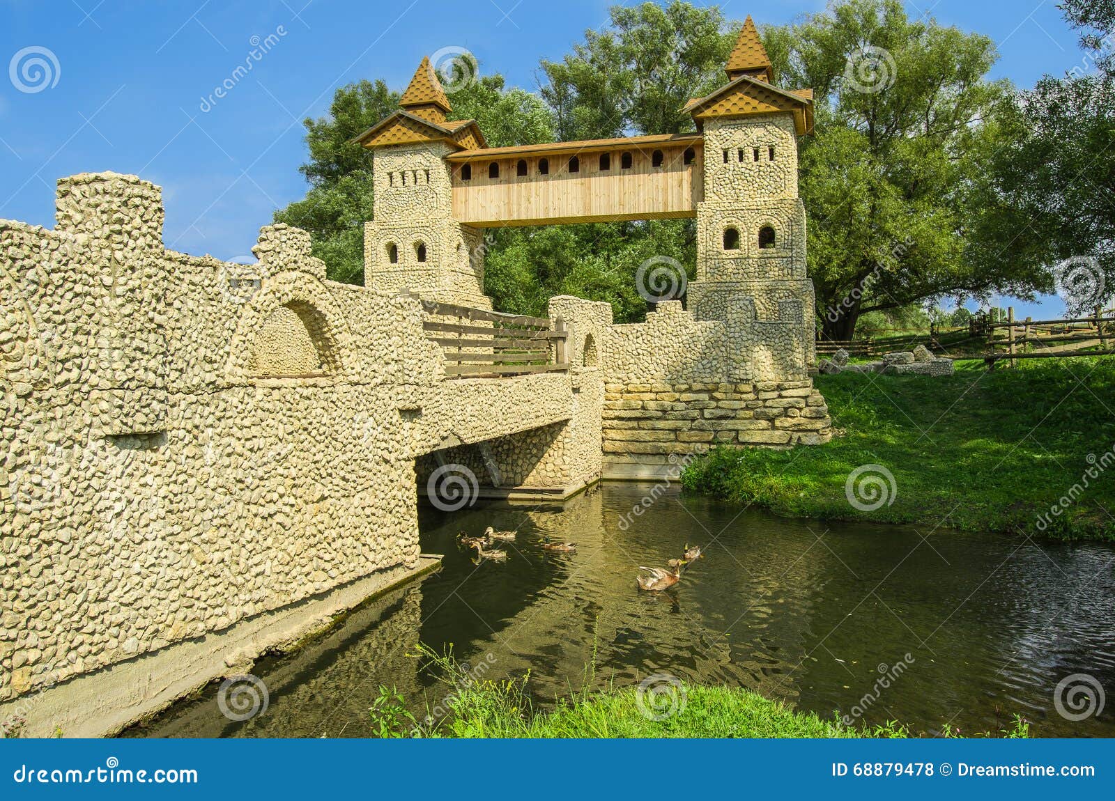 Bridge on the River stock photo. Image of pinnacle, forest - 68879478