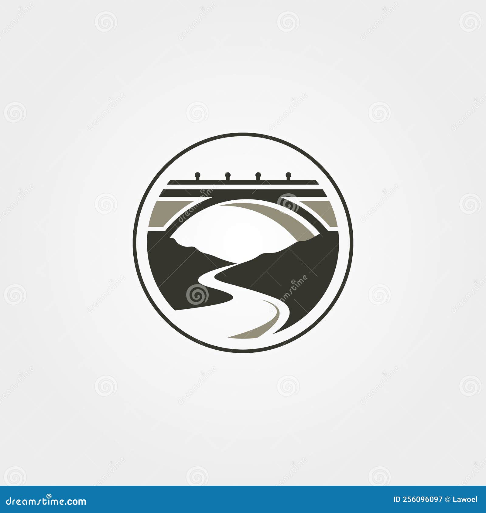 Bridge and River Logo Vector Symbol Illustration Design, Creative ...