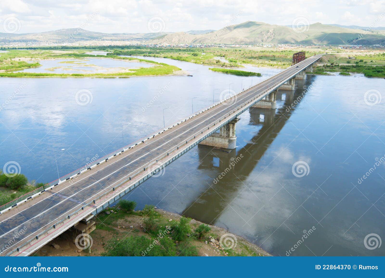 The Bridge through the River on Two Coast Stock Photo - Image of ...