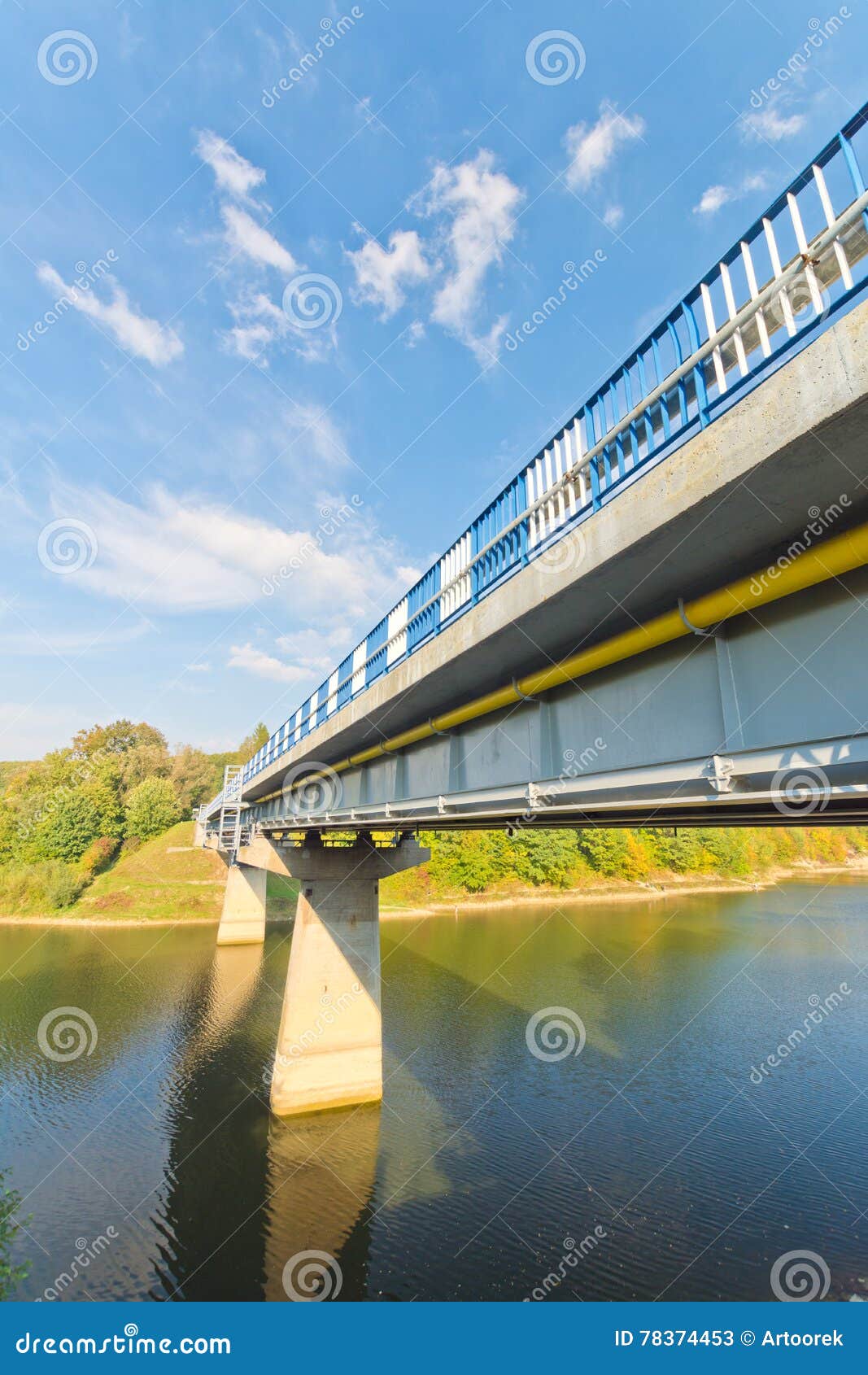 Bridge with river view stock image. Image of building - 78374453