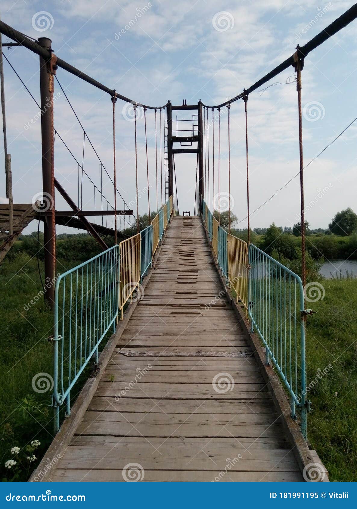 Bridge river way stock image. Image of blond, woman - 181991195
