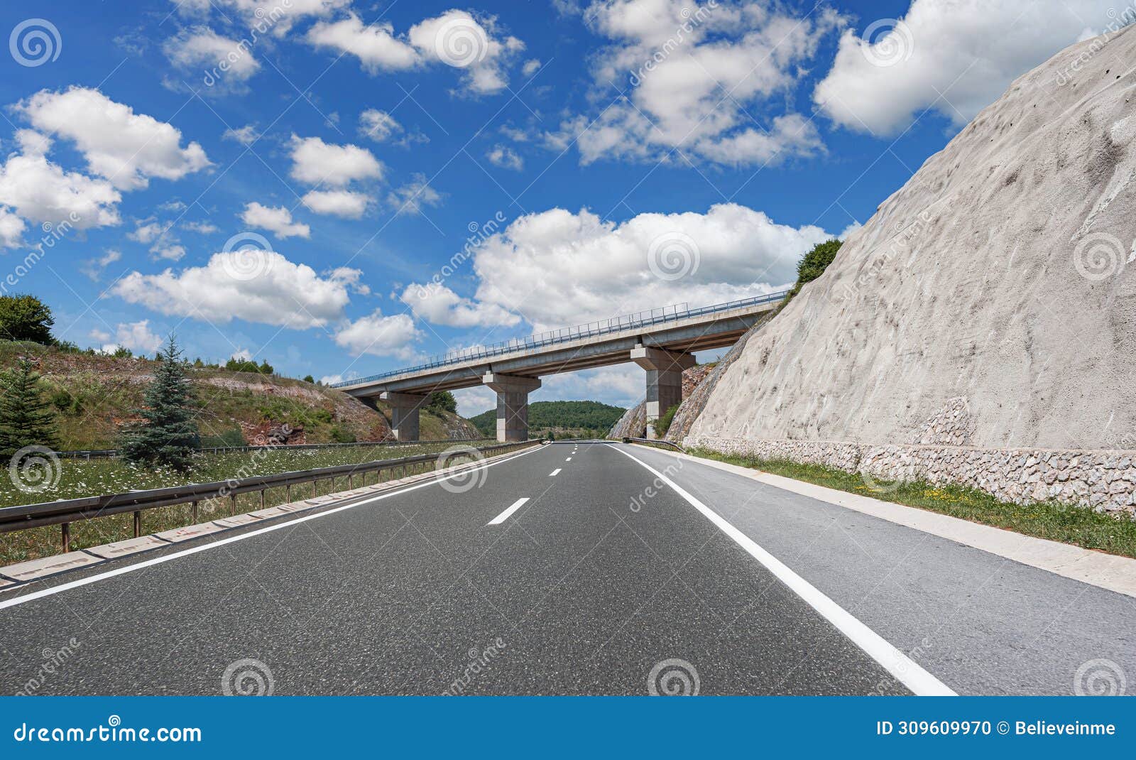 Bridge on the road. stock photo. Image of golden, trip - 309609970