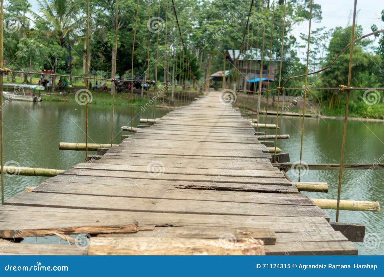 Bridge and Road in the Middle of Lake Stock Image - Image of mountain ...