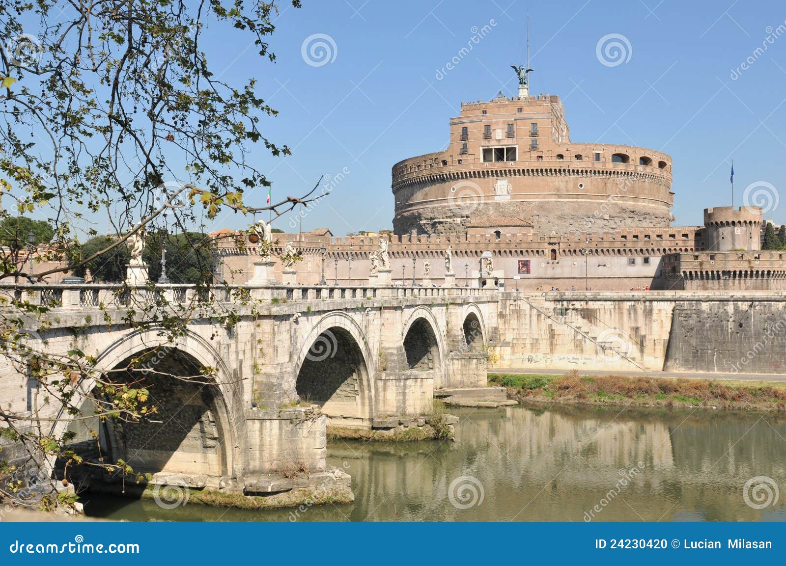Bridge in Rome editorial image. Image of tiber, hadrian - 24230420