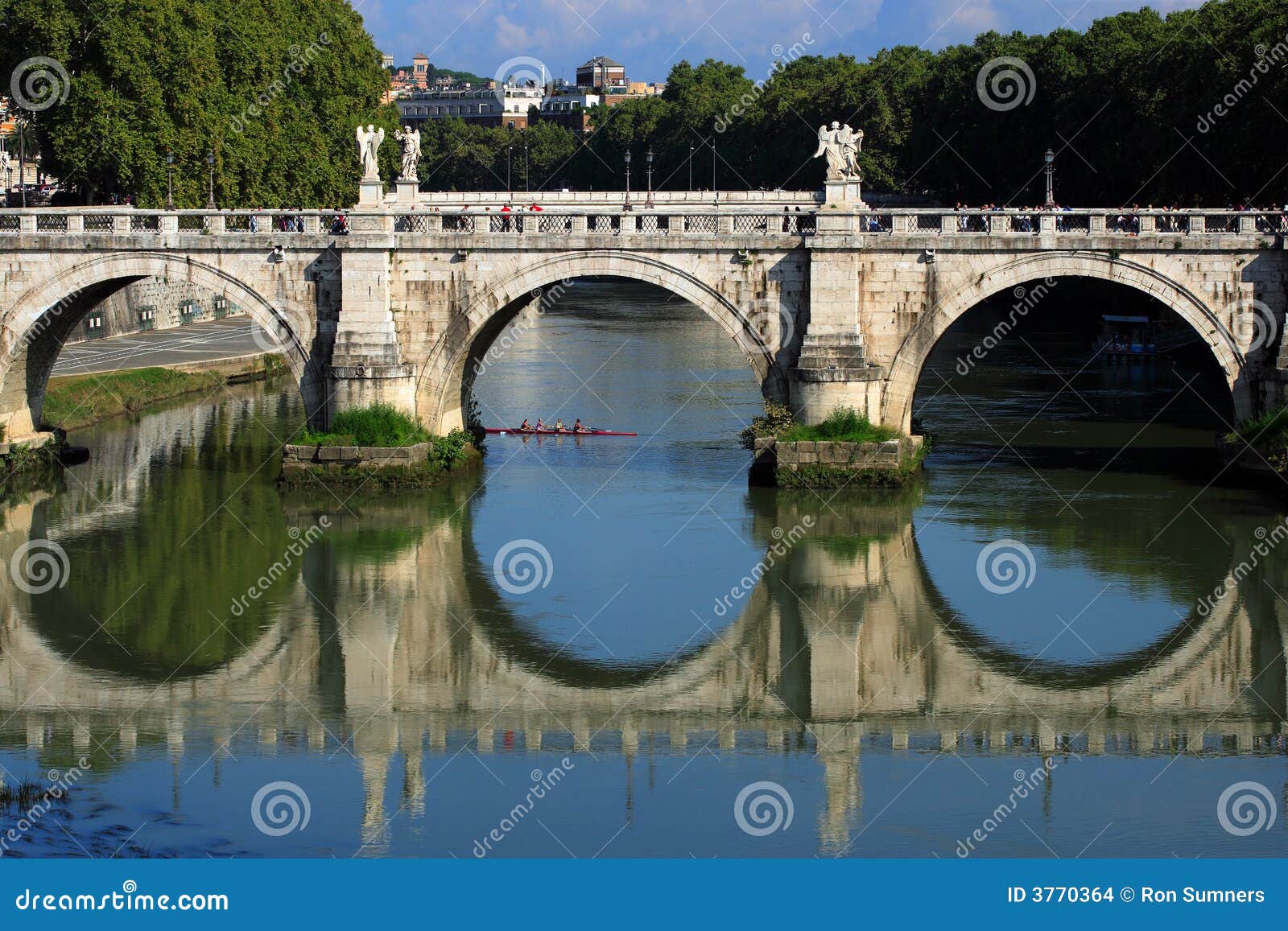 Bridge in Rome stock photo. Image of history, urban, street - 3770364