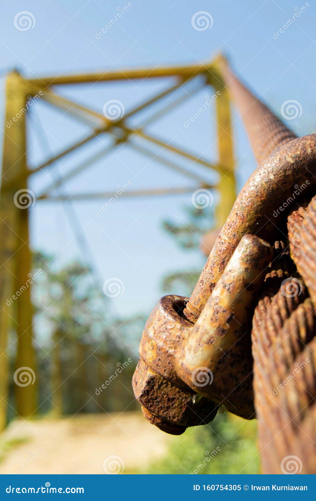 A Bridge with Rusty Iron Ties Stock Image - Image of absolete, bridge ...