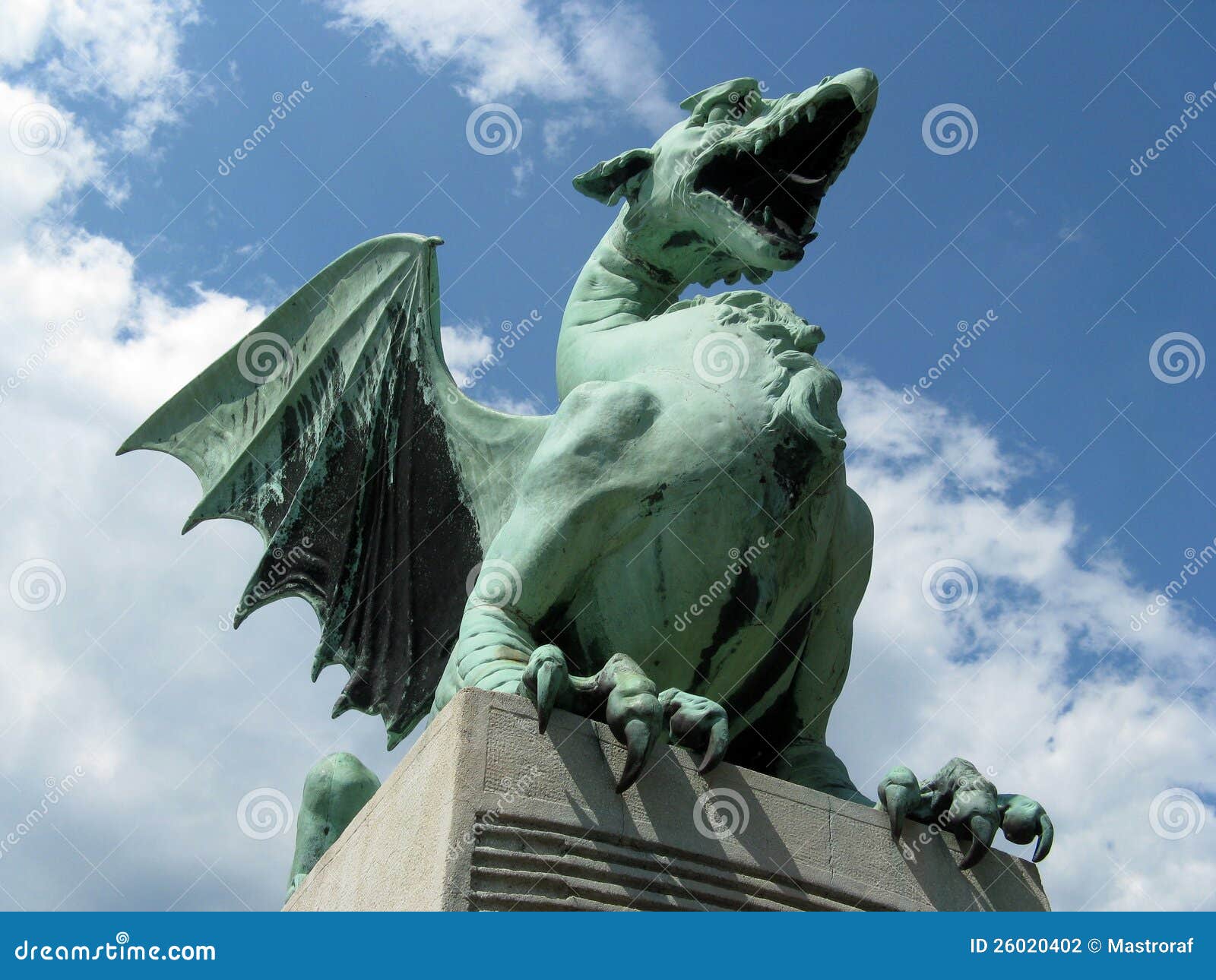 Bridge s dragon stock photo. Image of copper, pedestal - 26020402