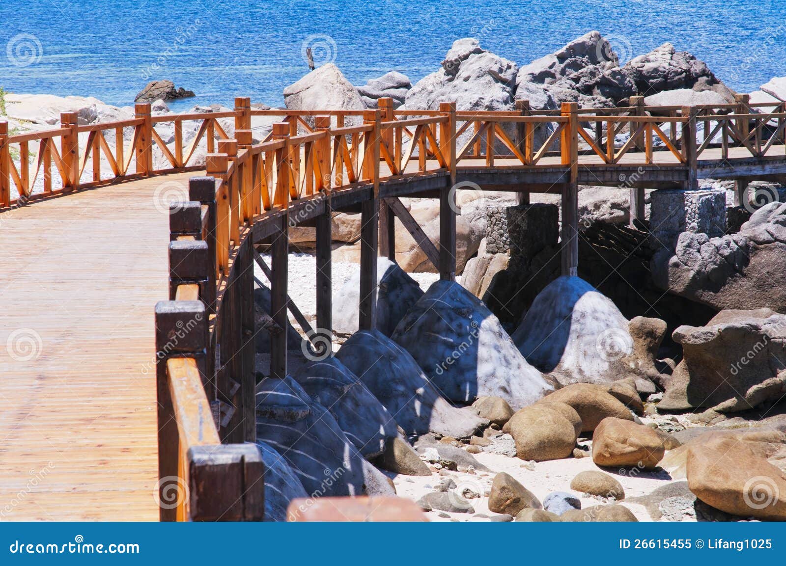 Bridge in the sea stock image. Image of beach, lagoon - 26615455
