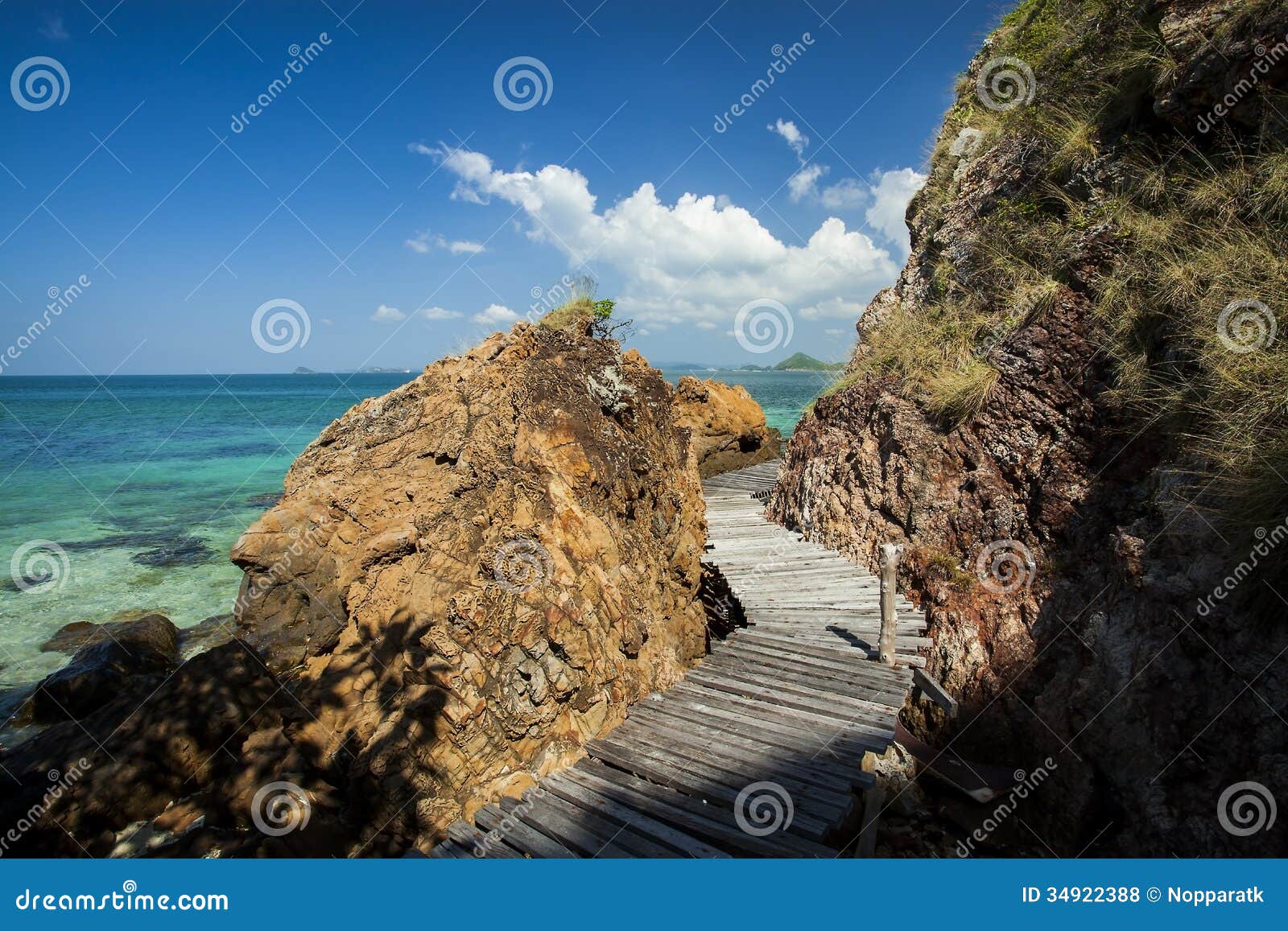 Bridge on the sea stock photo. Image of water, landscape - 34922388