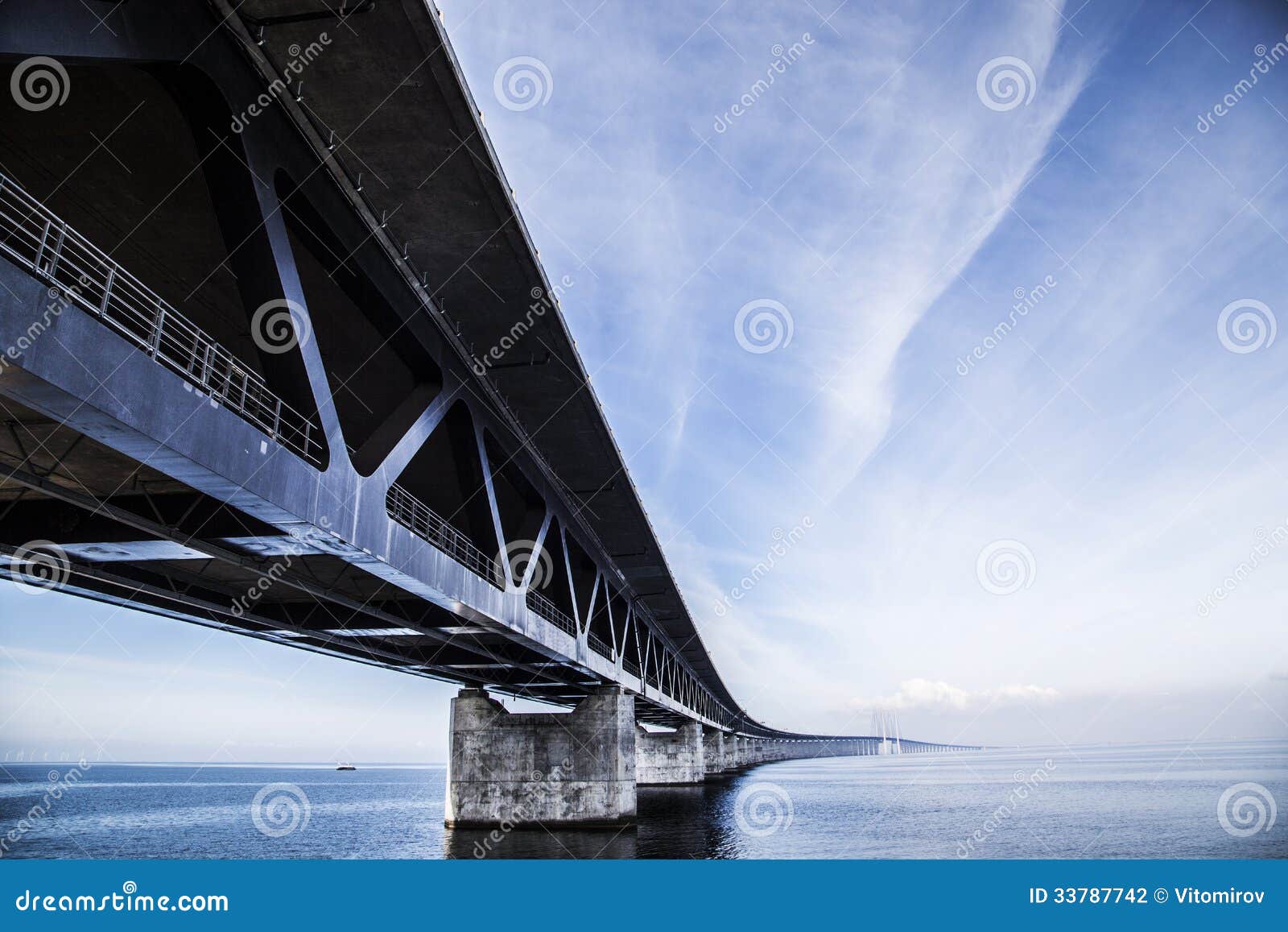Bridge on the sea stock photo. Image of steel, crossing - 33787742