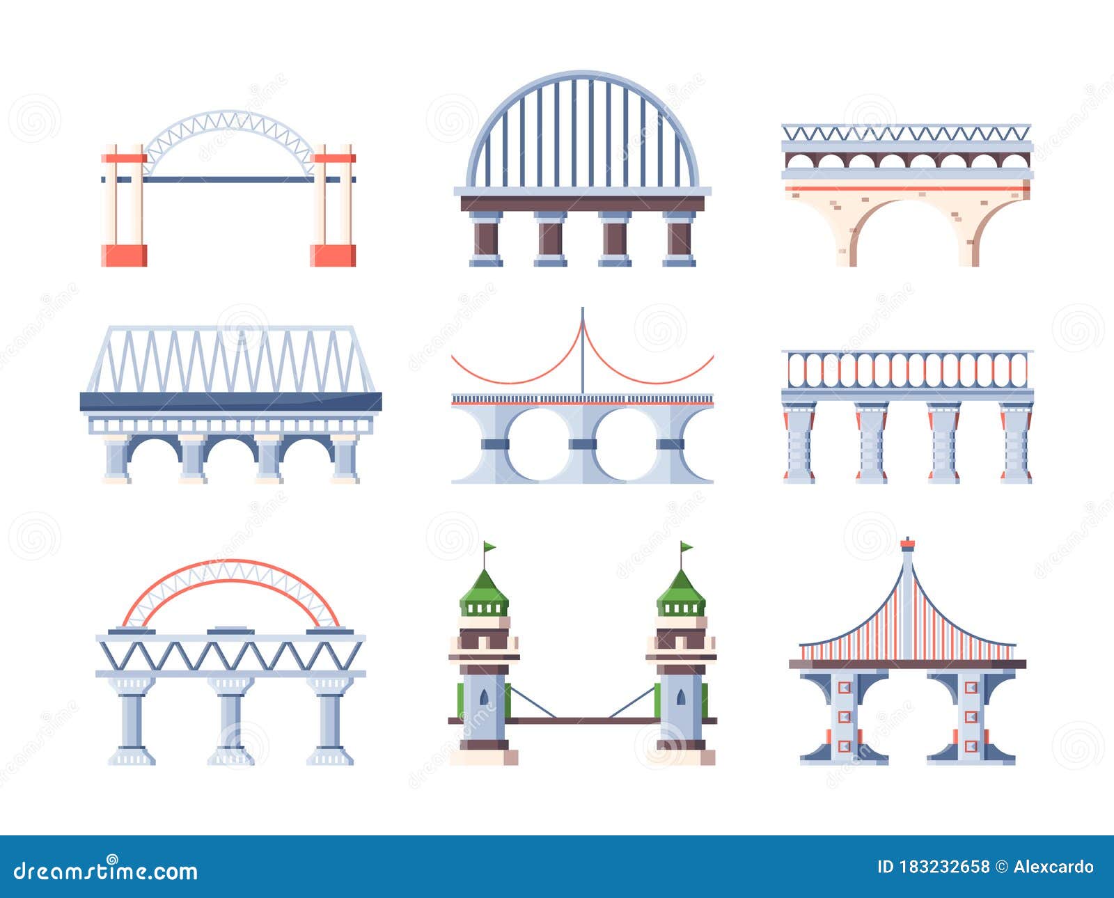 Humpback Bridge Vector Illustration | CartoonDealer.com #4971354