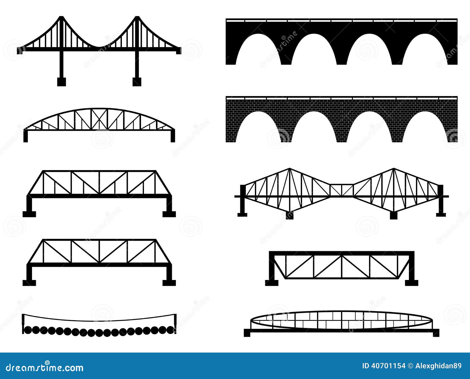 Bridge stock vector. Illustration of design, childish - 40701154