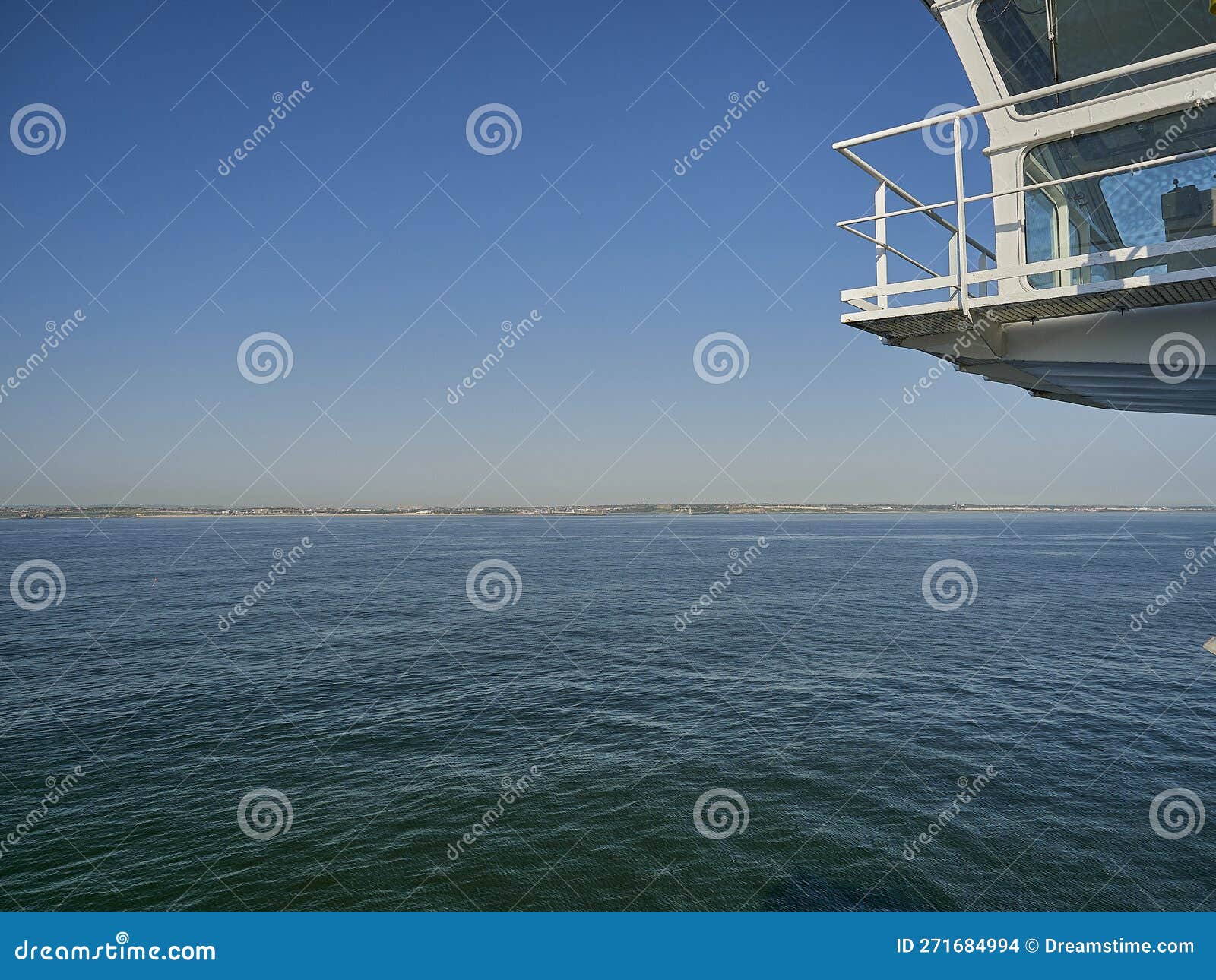 Bridge of a Ship Driving Over the Open Sea Stock Photo - Image of ...