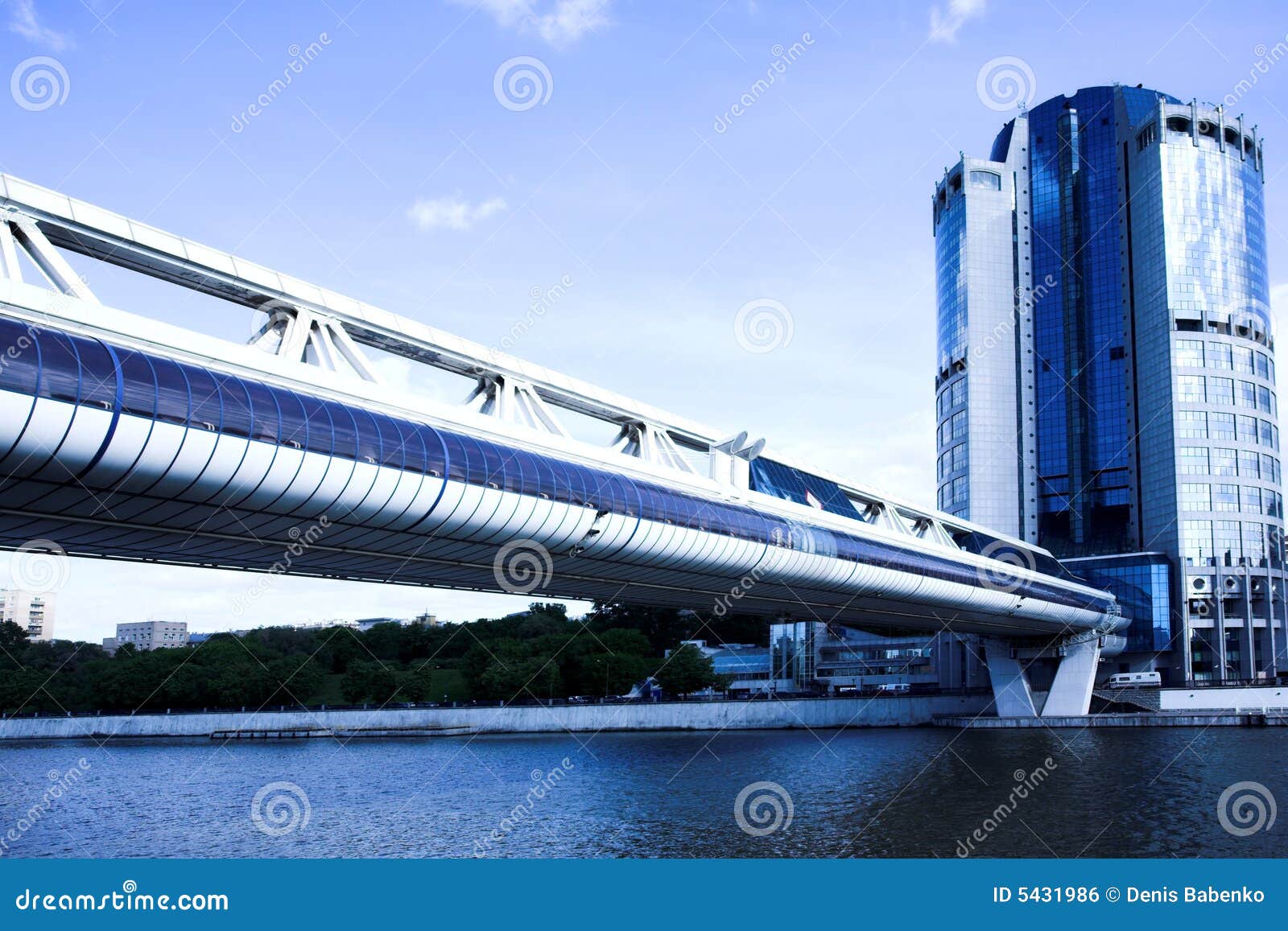 Bridge and skyscraper stock photo. Image of high, city - 5431986