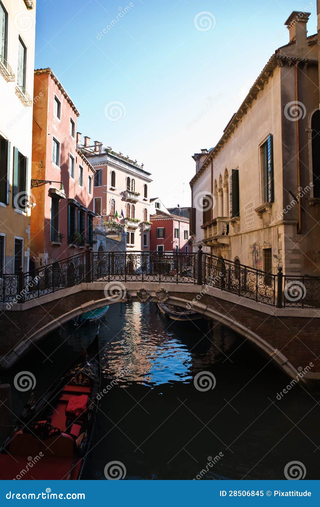 Bridge of the Small Canal in Venice Stock Image - Image of famous ...