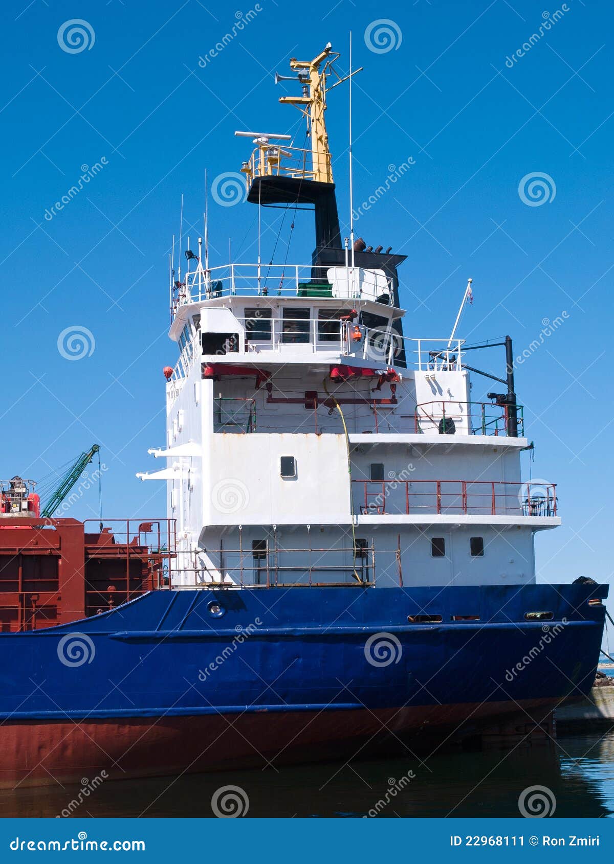 Bridge of a Small Freighter Cargo Boat Stock Image - Image of industry ...