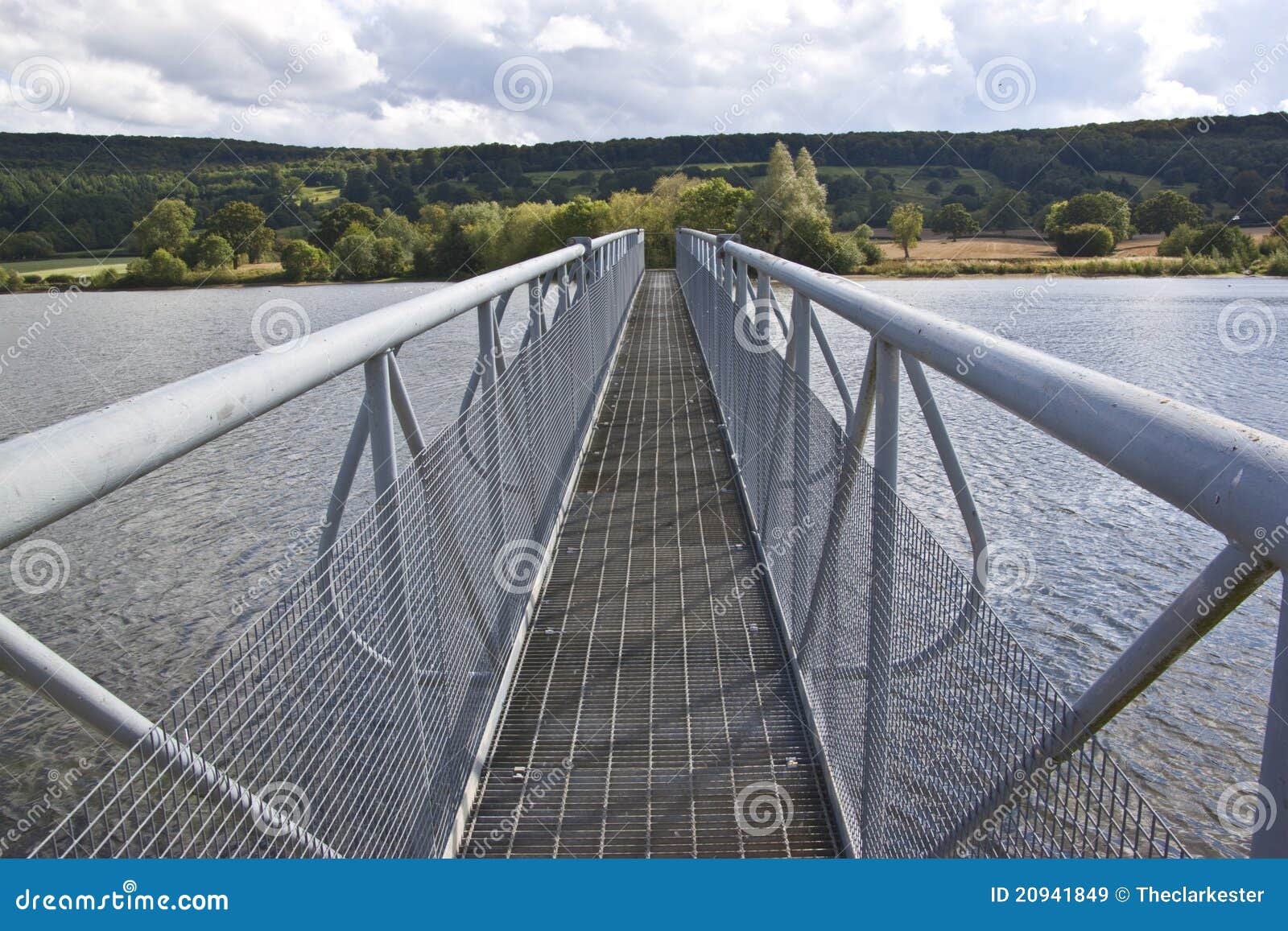 Bridge Spanning Over a Lake Stock Image - Image of bridge, building ...