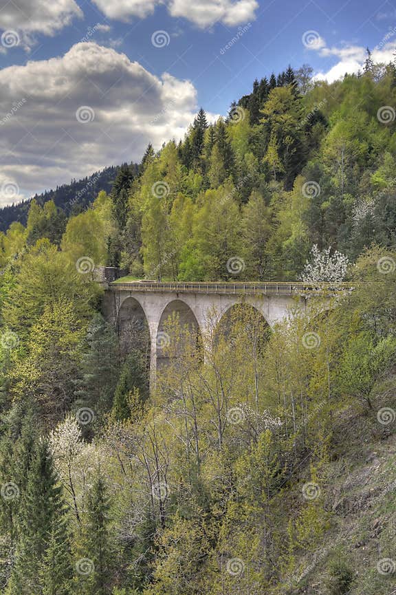 Bridge in spring stock photo. Image of street, cloudscape - 5192212