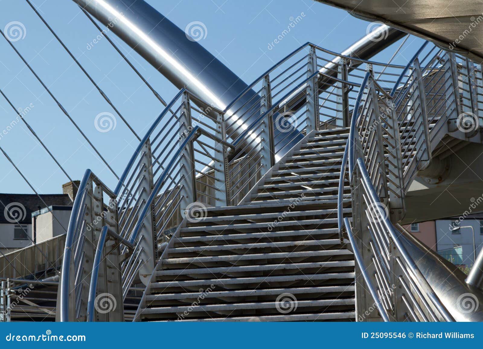 Bridge stairs. stock photo. Image of tubes, construction - 25095546