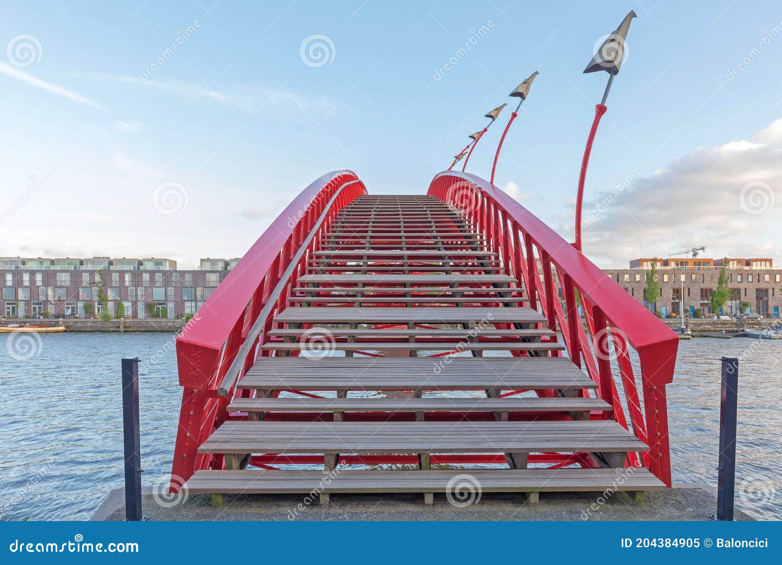 Bridge And Stairs Between Houses Stock Photography | CartoonDealer.com ...