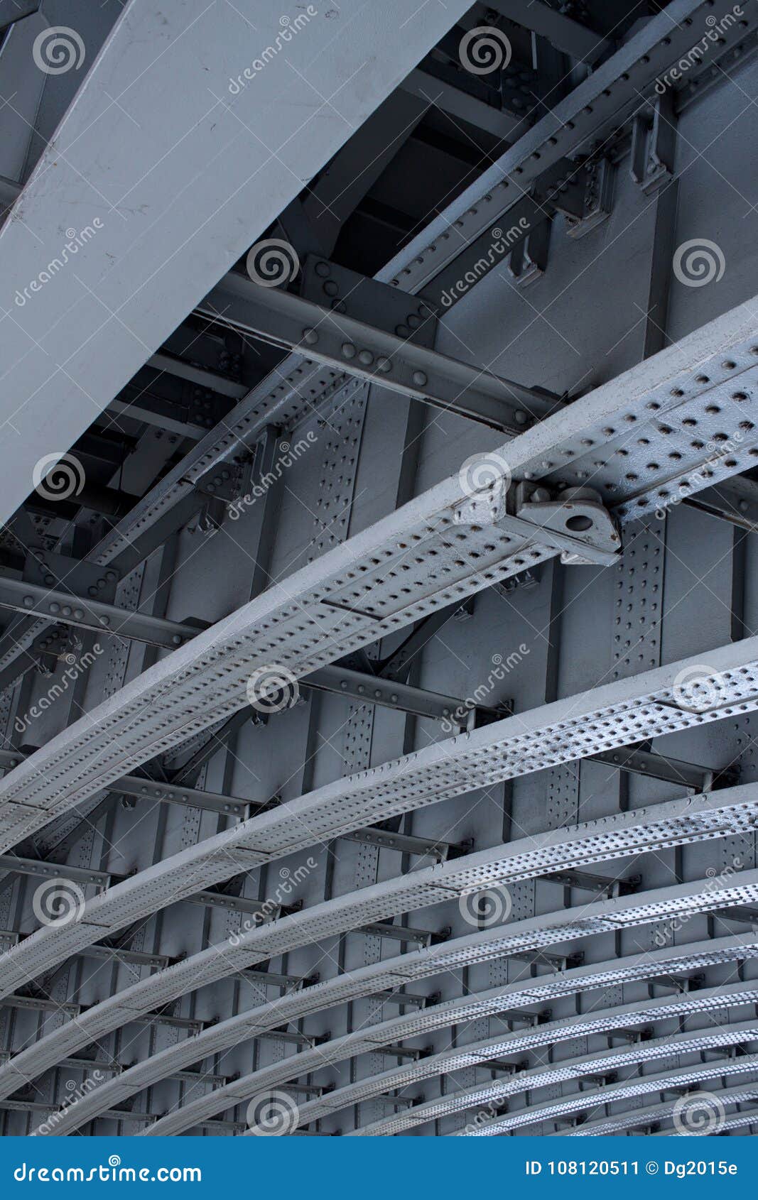 Industrial Steel Beams and Rivets Stock Image - Image of metal, support ...