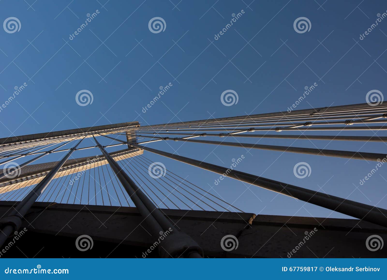 Bridge Steel Ropes Constructions on Sky Background Stock Image - Image ...