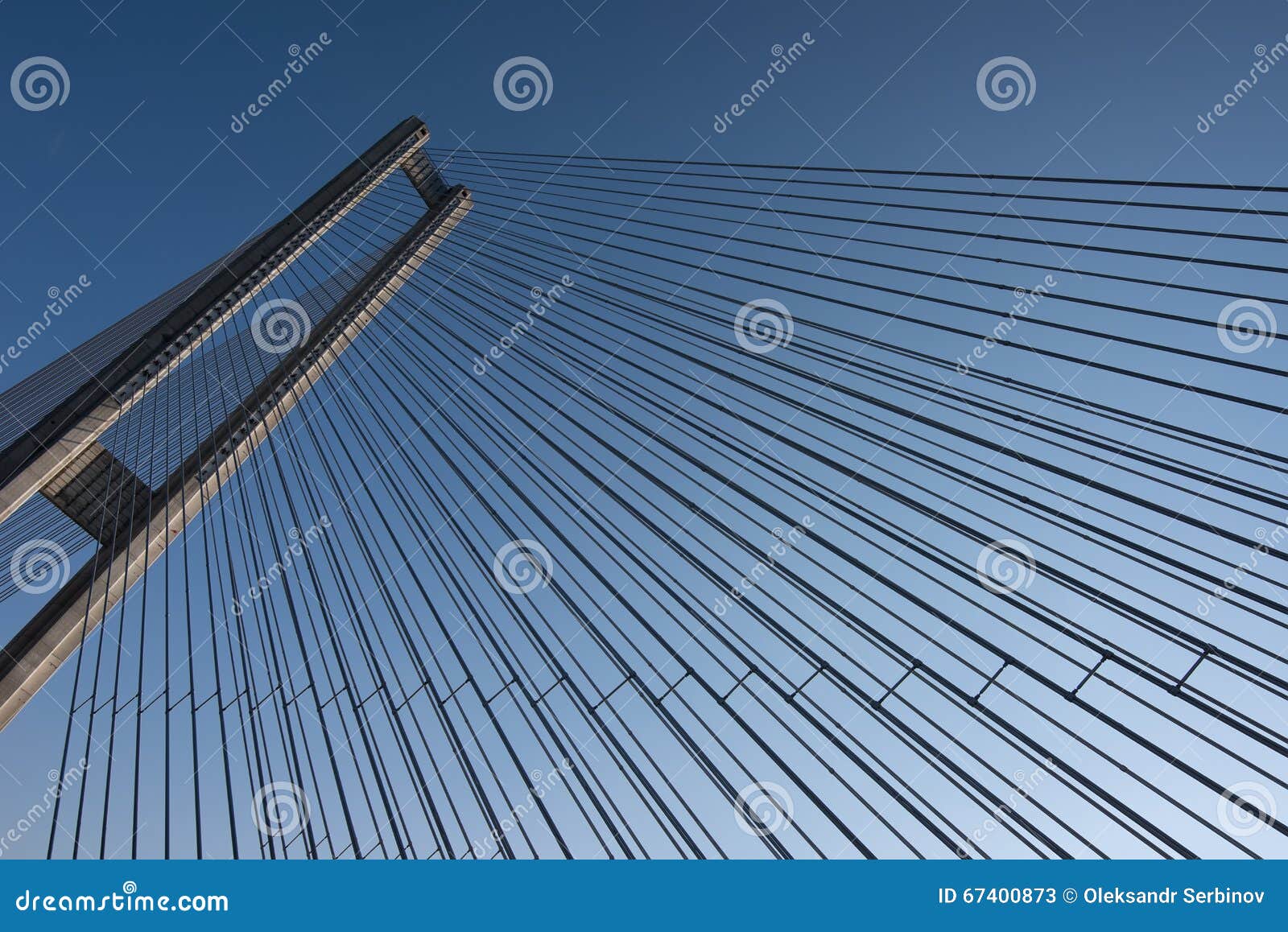 Bridge, Steel Ropes Modern Construction Stock Image - Image of rope ...
