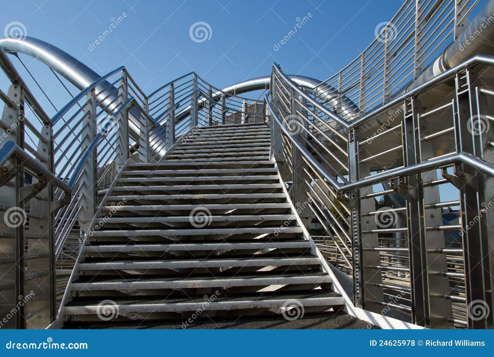 Bridge steps. stock photo. Image of railings, tubes, rungs - 24625978