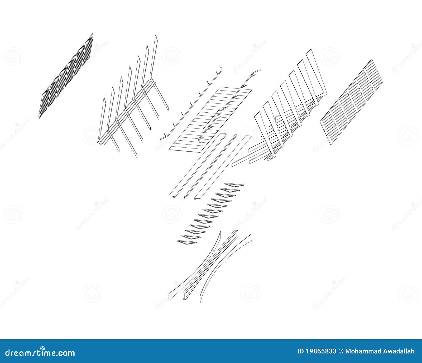 Architecture Exploded In Axonometric Royalty-Free Stock Photography ...