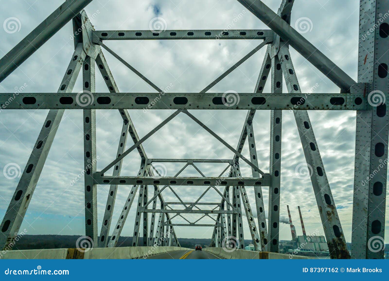 Bridge Structure and Frame from the Car Stock Photo - Image of ...