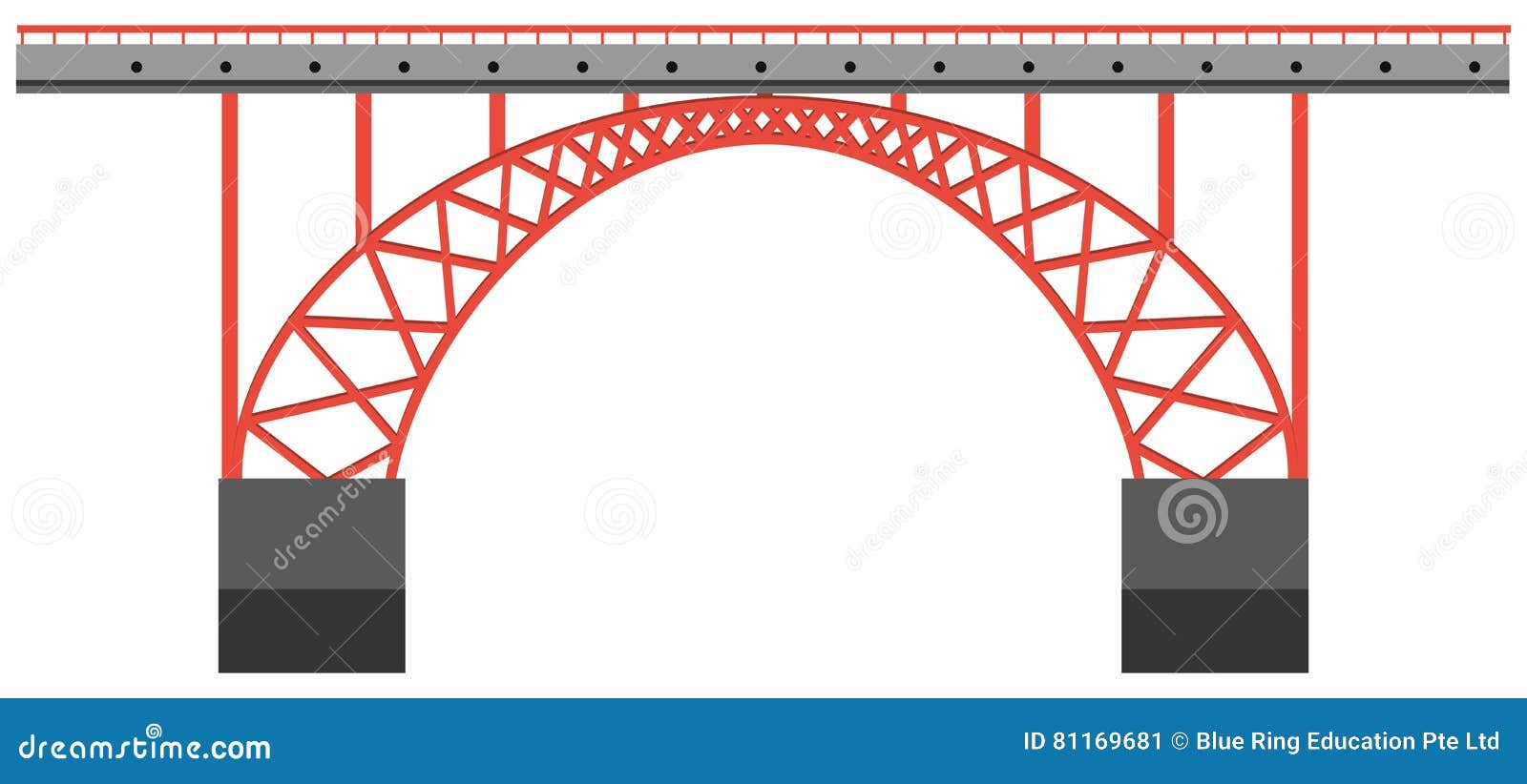 Bridge Structure Made of Metal Stock Vector - Illustration of bond ...
