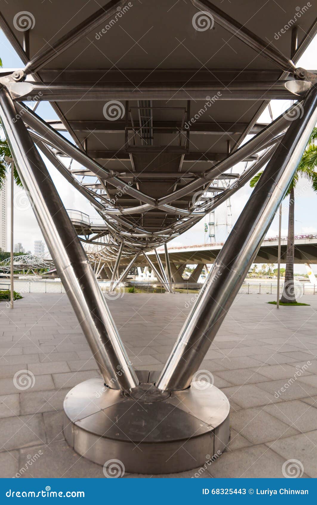 Bridge Structure Photographed from Under Stock Image - Image of urban ...