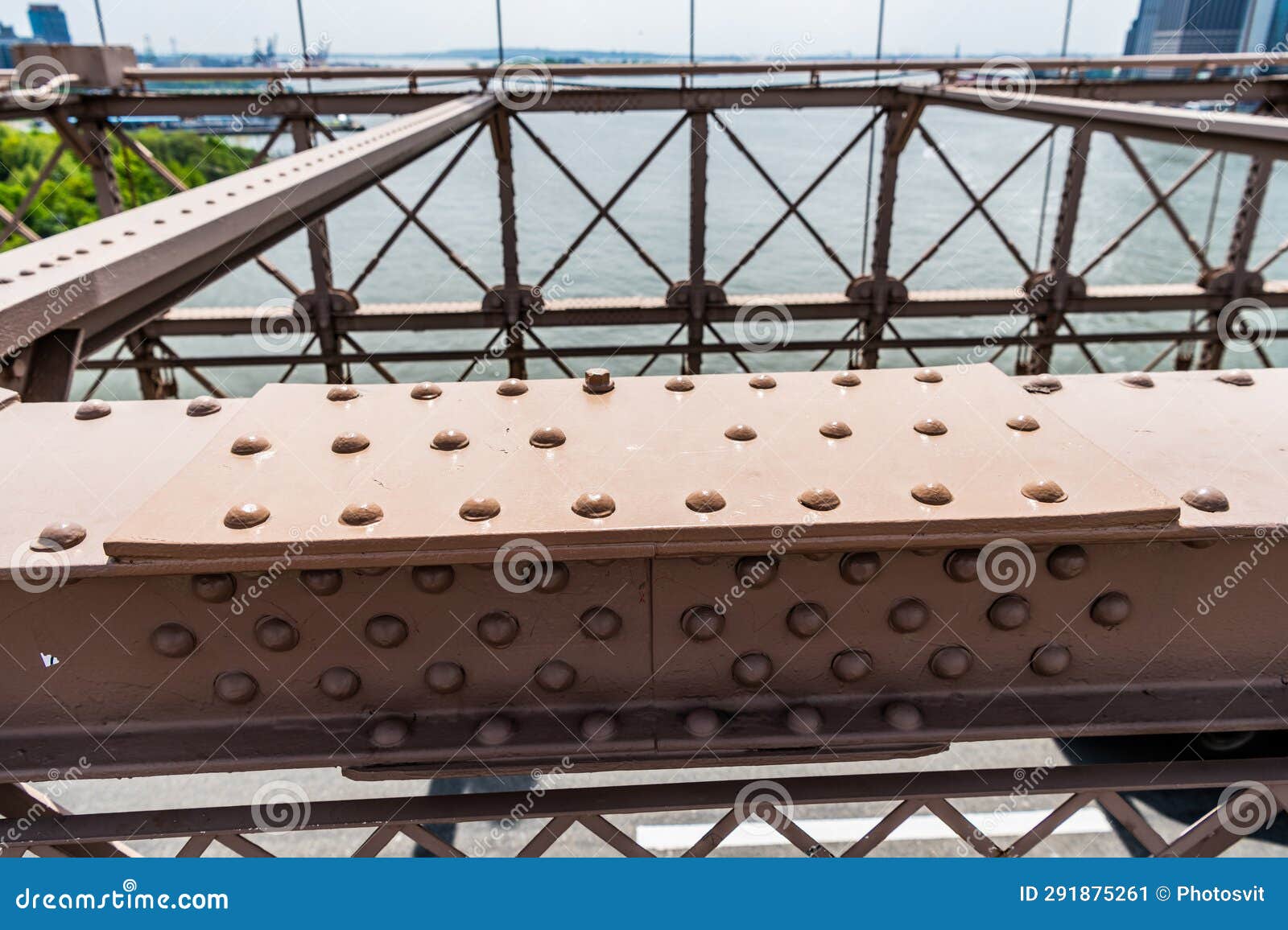 Bridge Structure with Steel Girder and Beam Rivet. Construction of ...