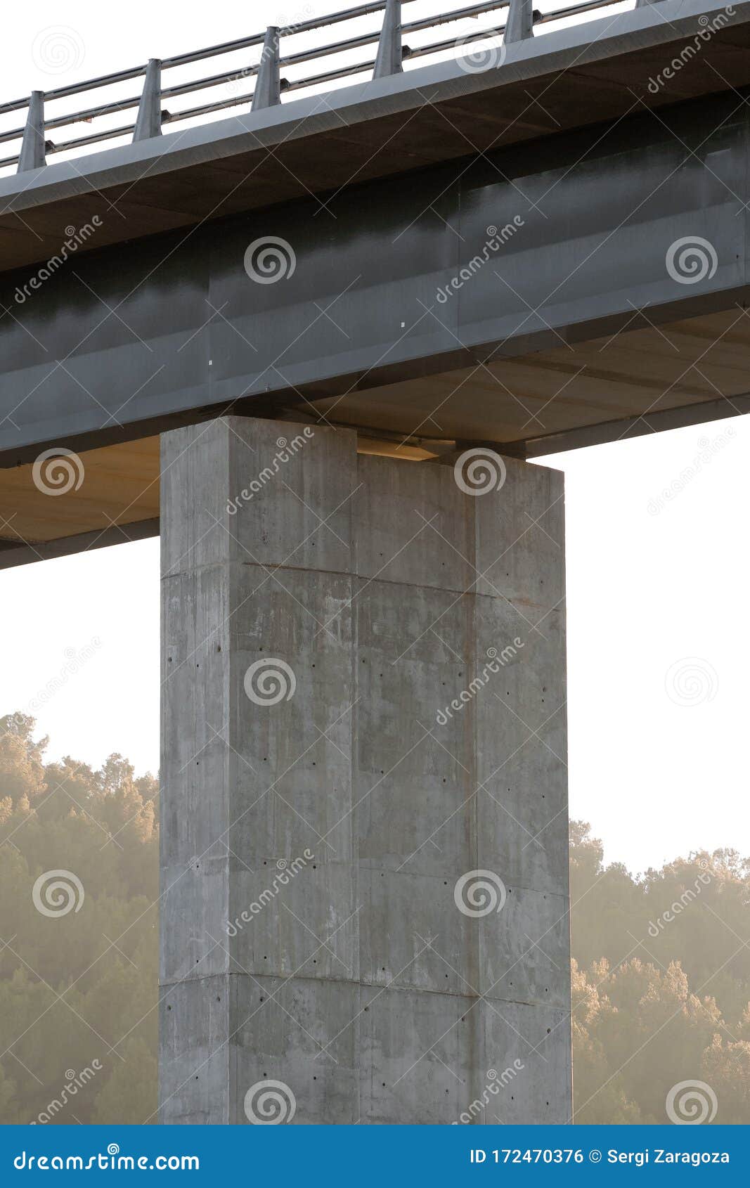 Bridge Structure from Underneath with Background Forest Stock Photo ...