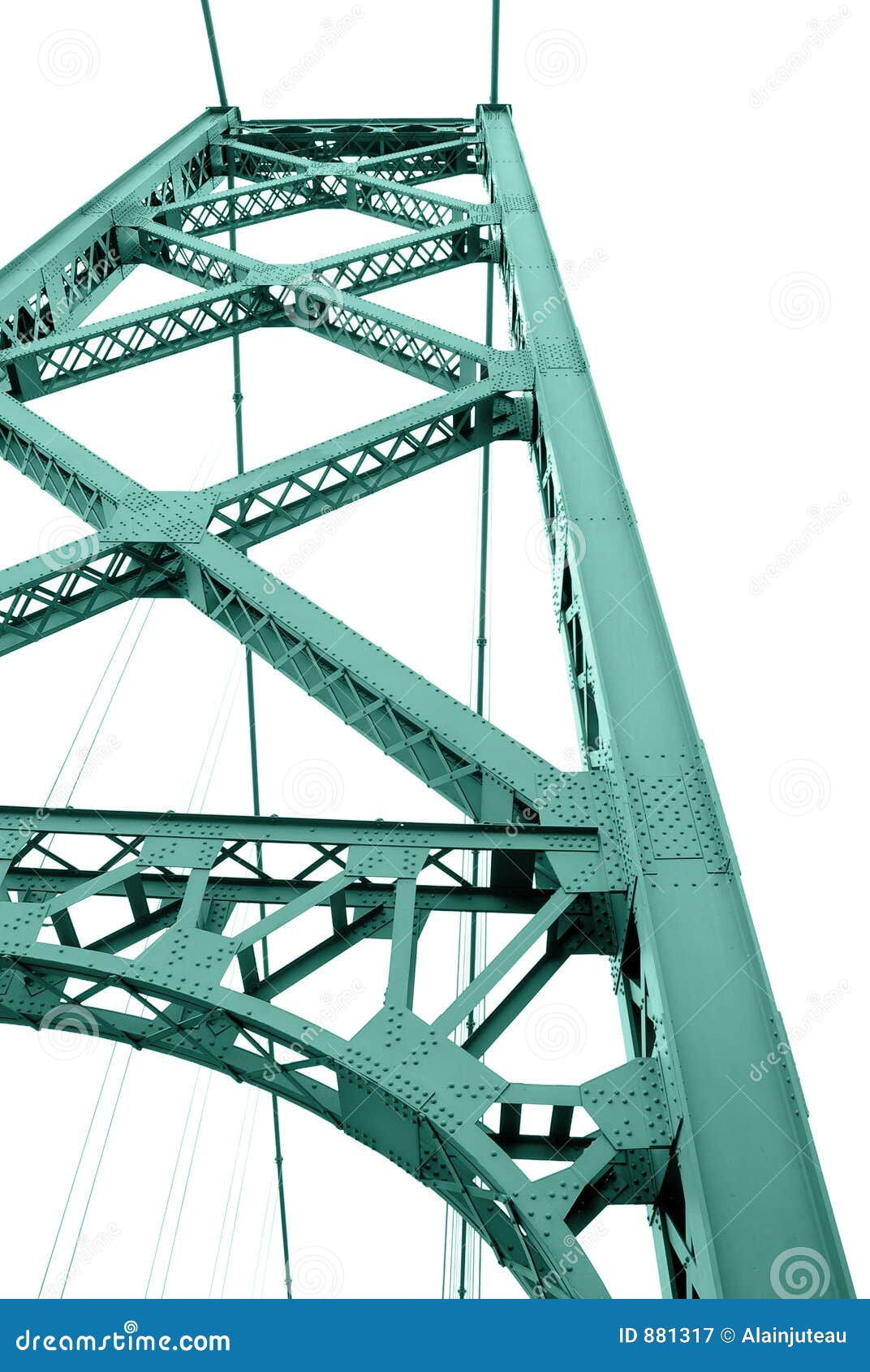Bridge Structure on White Background Stock Image - Image of screws ...