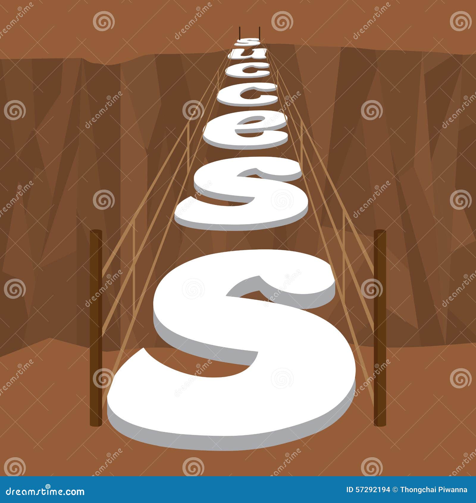 Bridge of Success stock vector. Illustration of abyss - 57292194 Bridge of Success stock vector. Illustration of abyss - 57292194