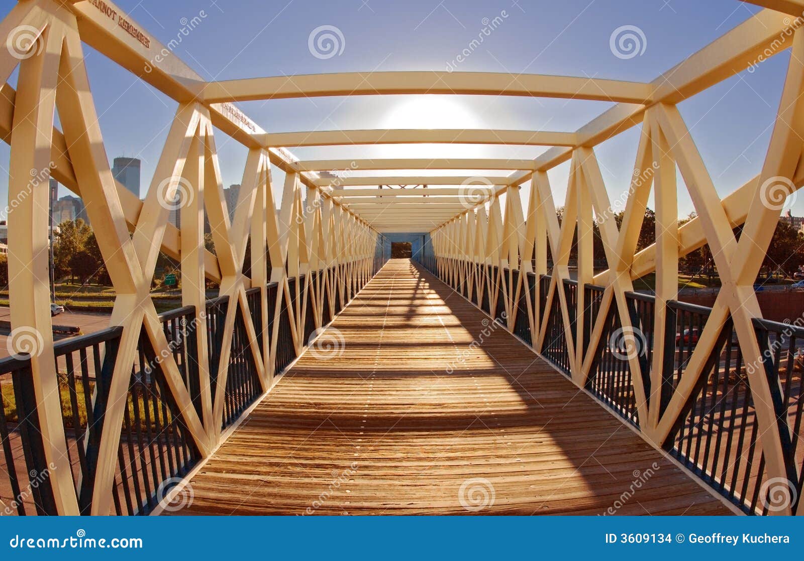 Bridge into the Sun stock photo. Image of overpass, blue - 3609134
